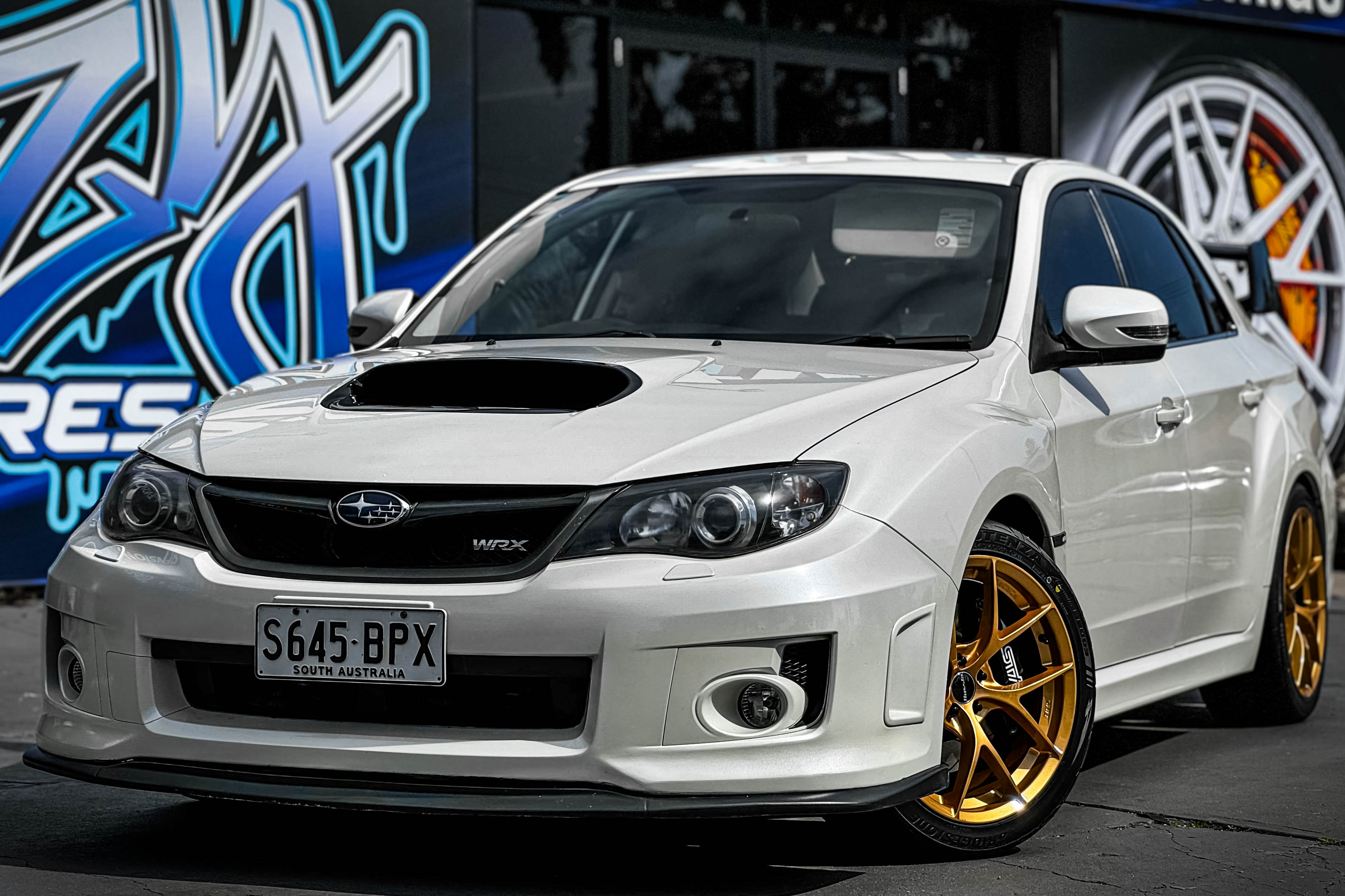 subaru wrx hussla forged b5 gold wheel #16566