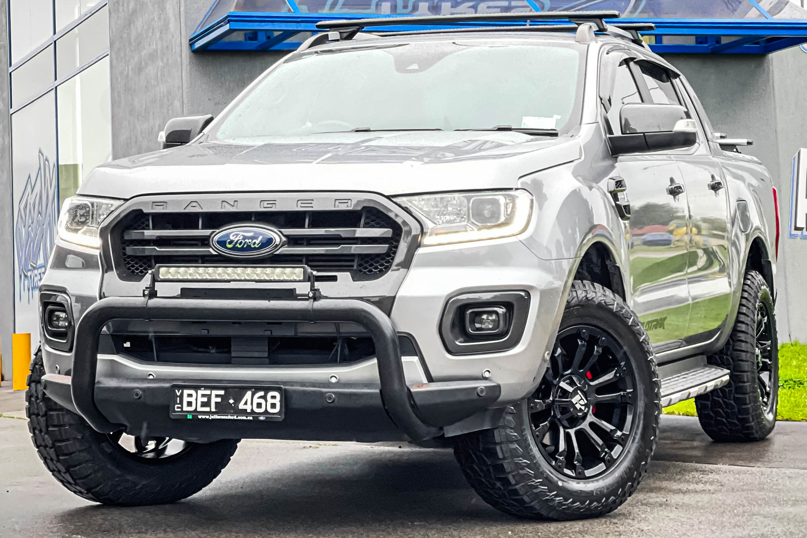 ford ranger hussla ambush full gloss black wheel #16618