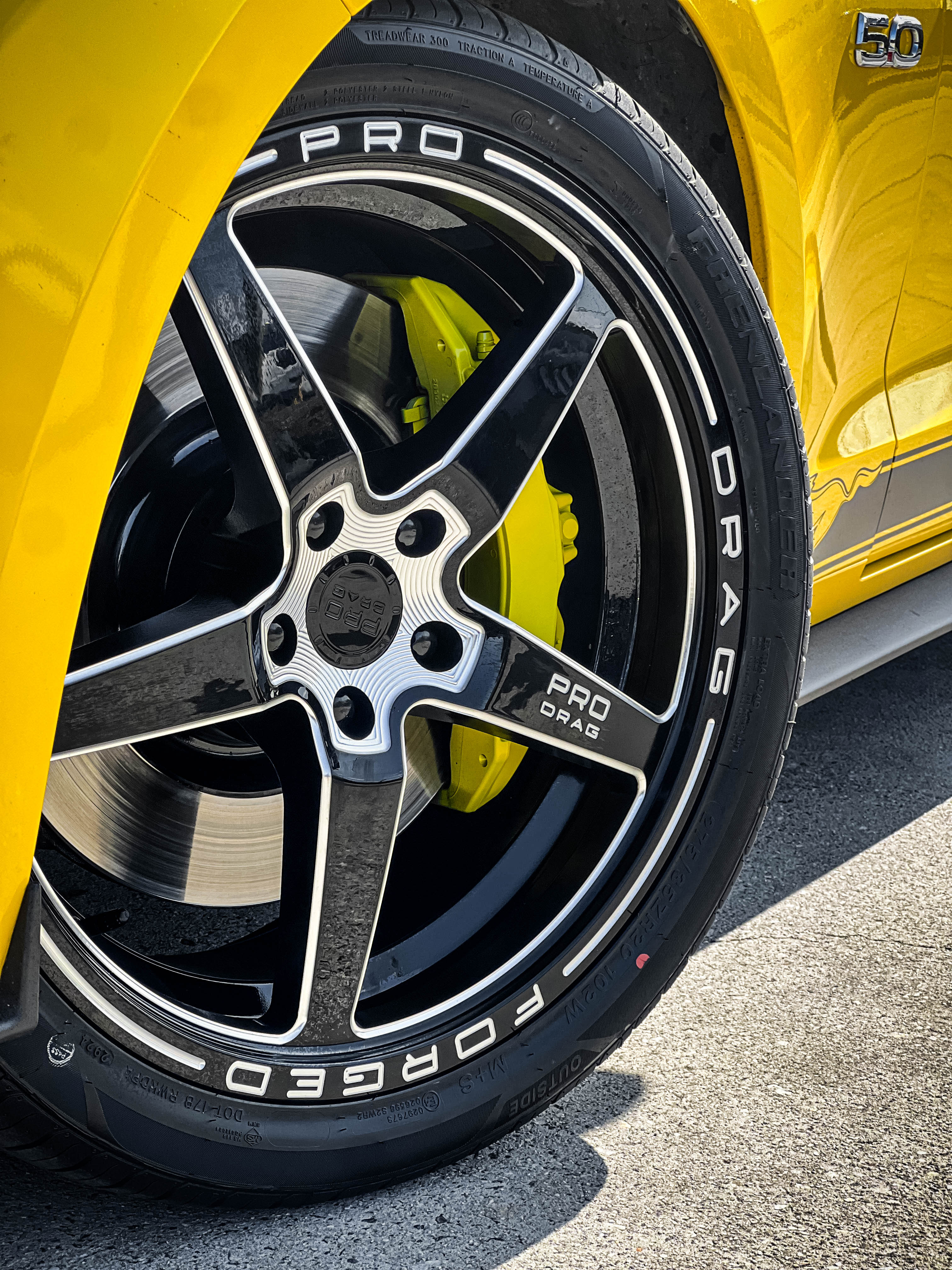 ford mustang pro drag pd1 black lip wheel #16649