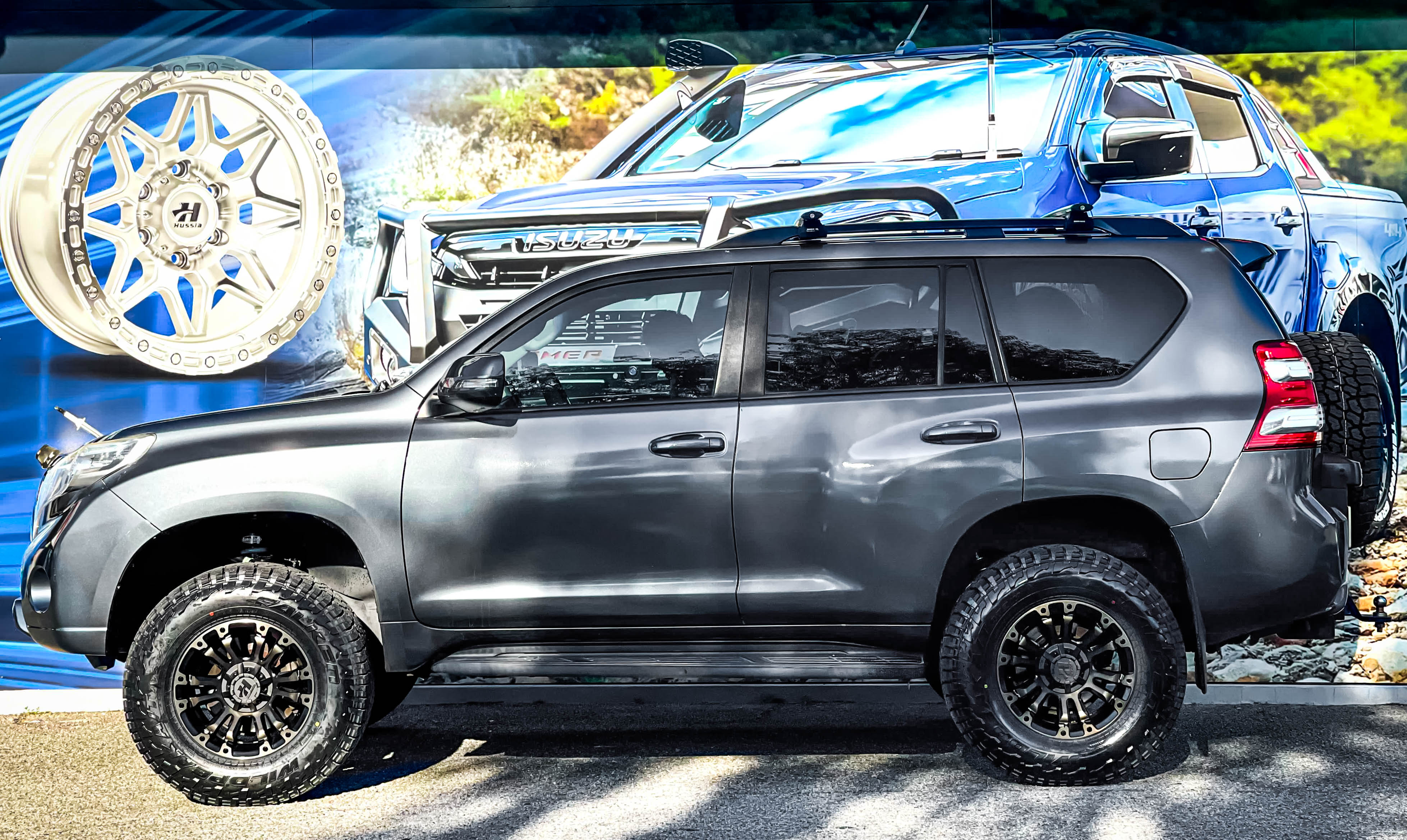 toyota land cruiser hussla ambush bronze tint face wheel #16701