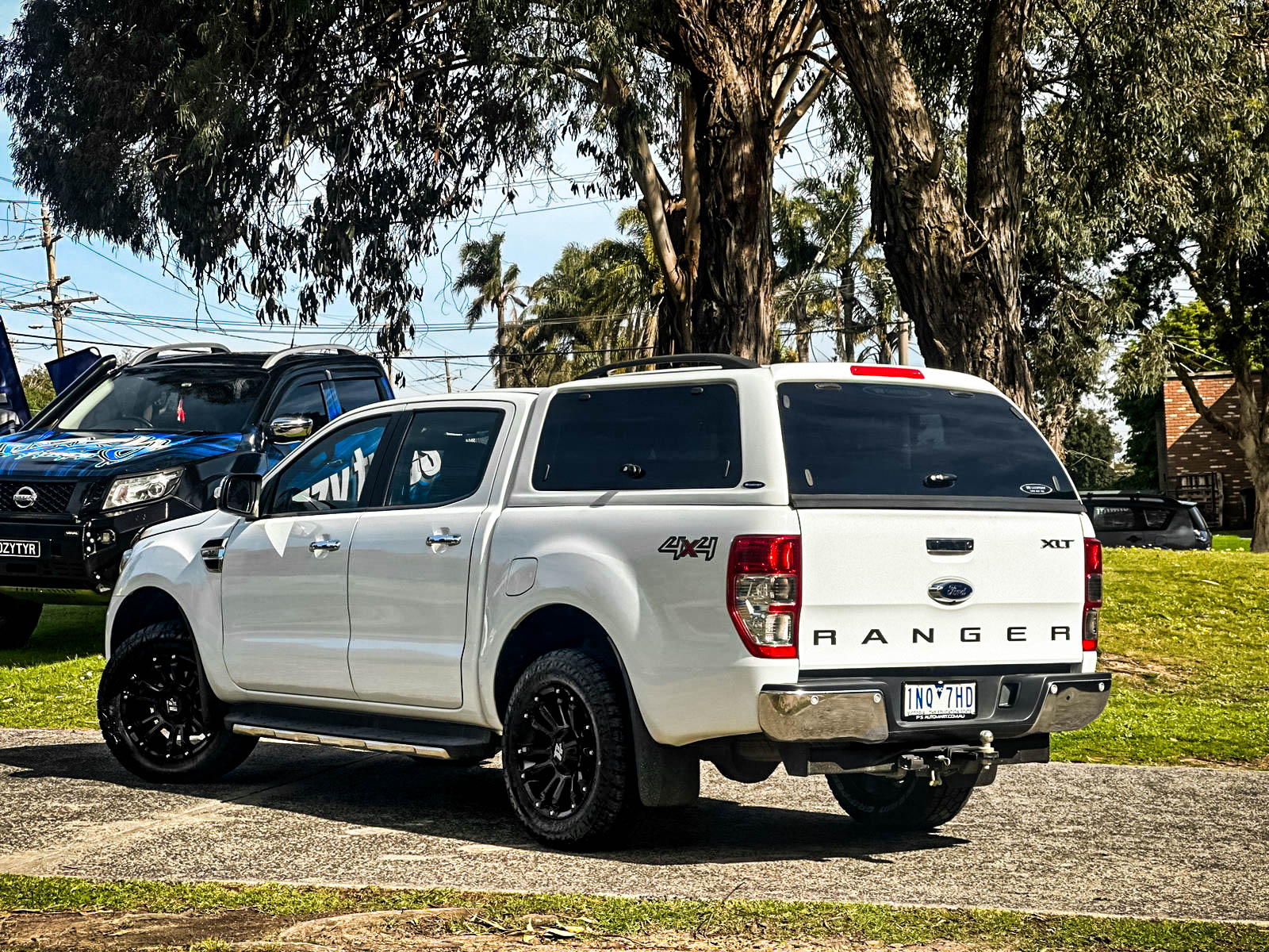 ford ranger hussla ambush matte black wheel #16731