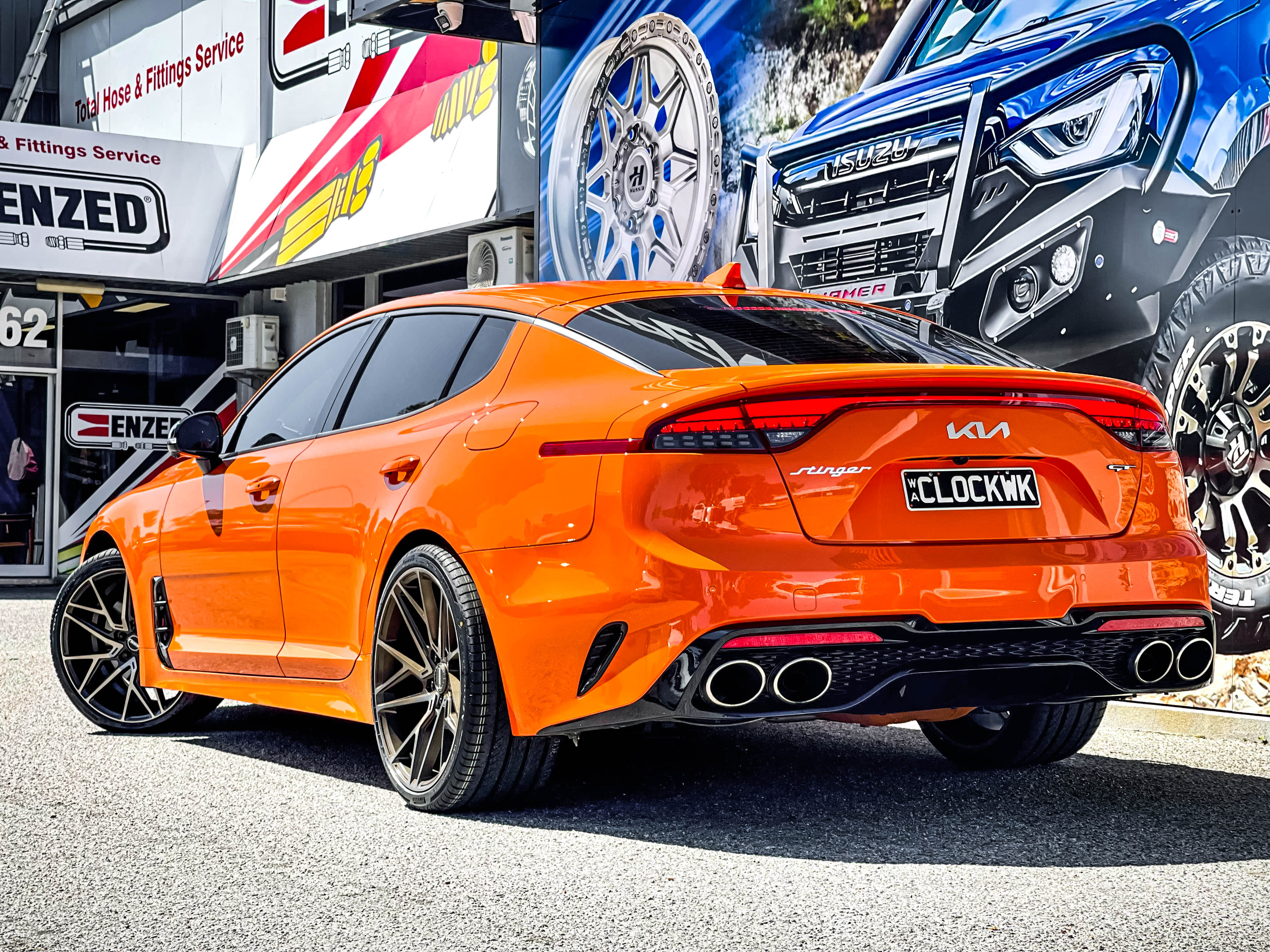 kia stinger hussla jacques matte bronze bronze tint face wheel #16762