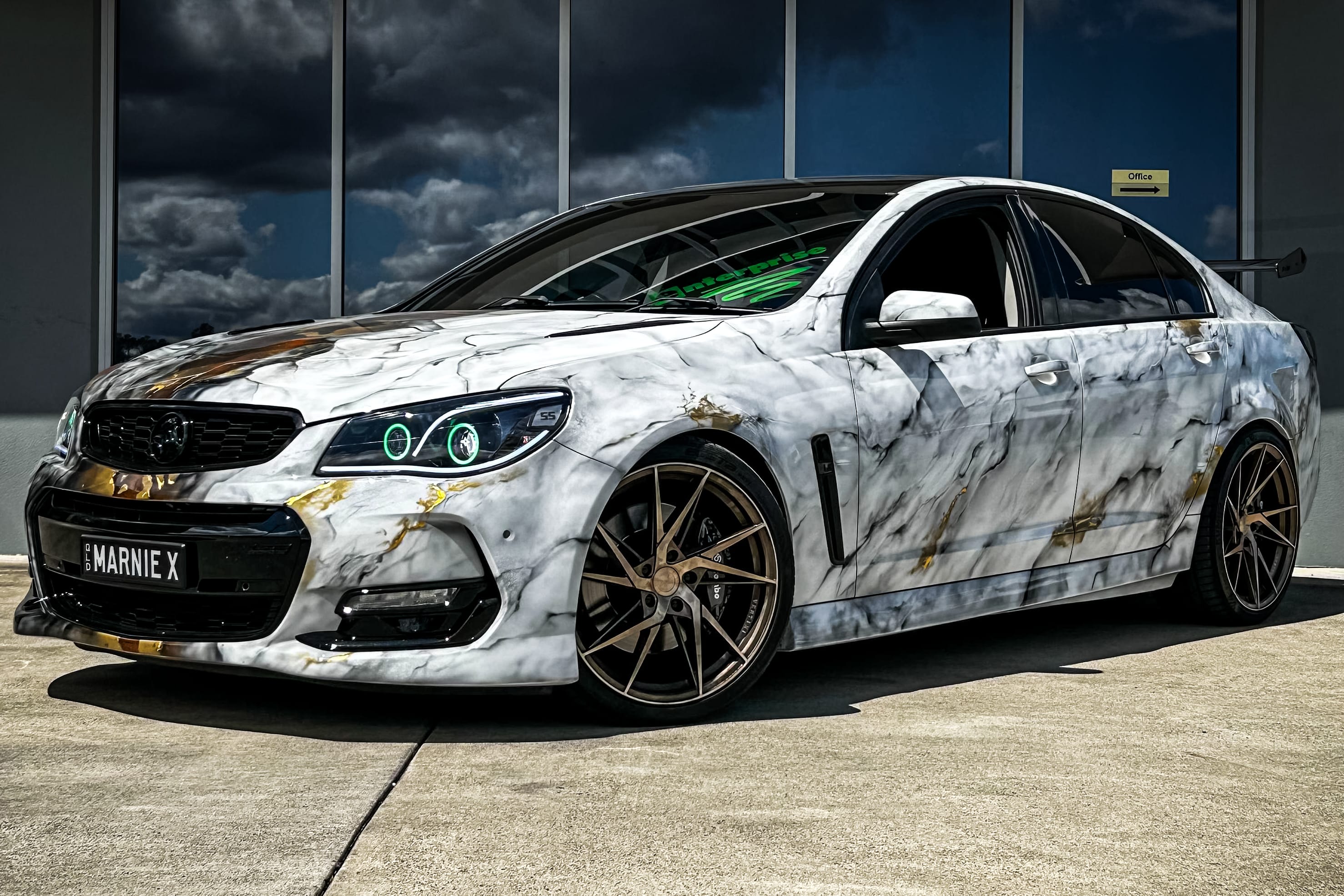 holden commodore vertini rfs1.9 brushed dual bronze wheel #16845