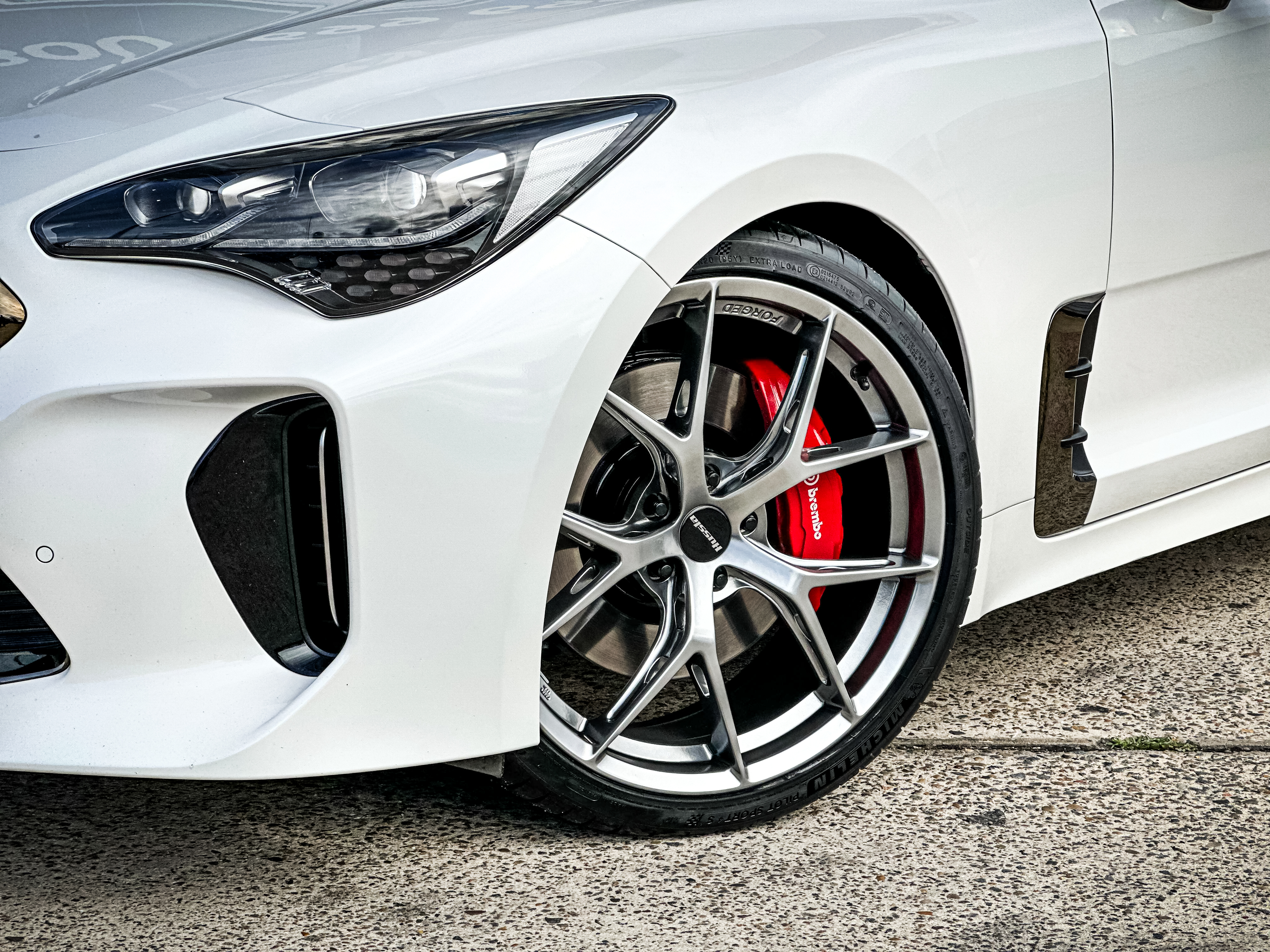 kia stinger hussla forged b6 diamond black wheel #16853