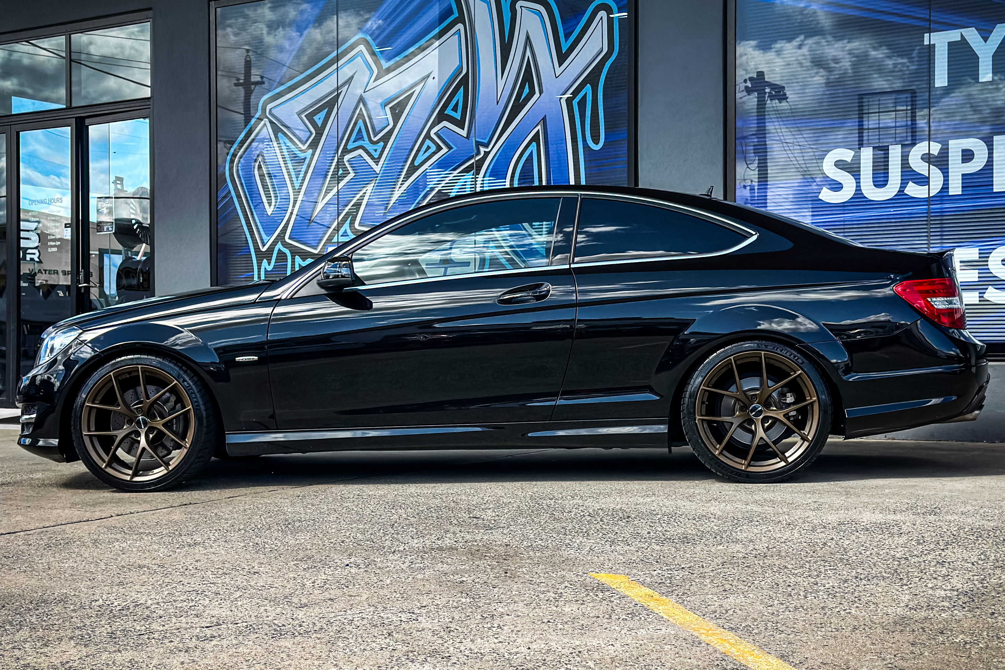 mercedes-benz c-class hussla forged b5 matte bronze wheel #16855