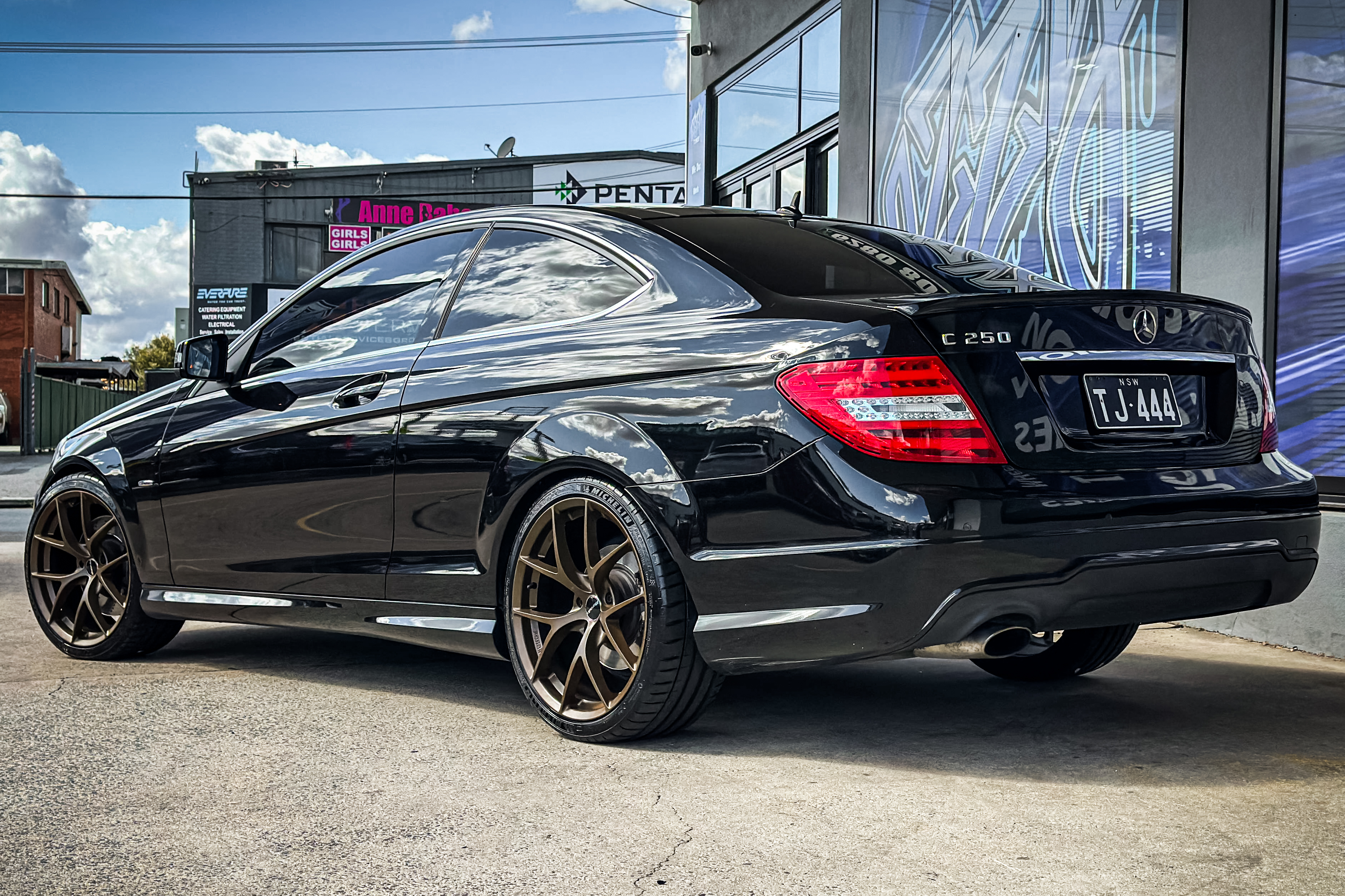 mercedes-benz c-class hussla forged b5 matte bronze wheel #16855