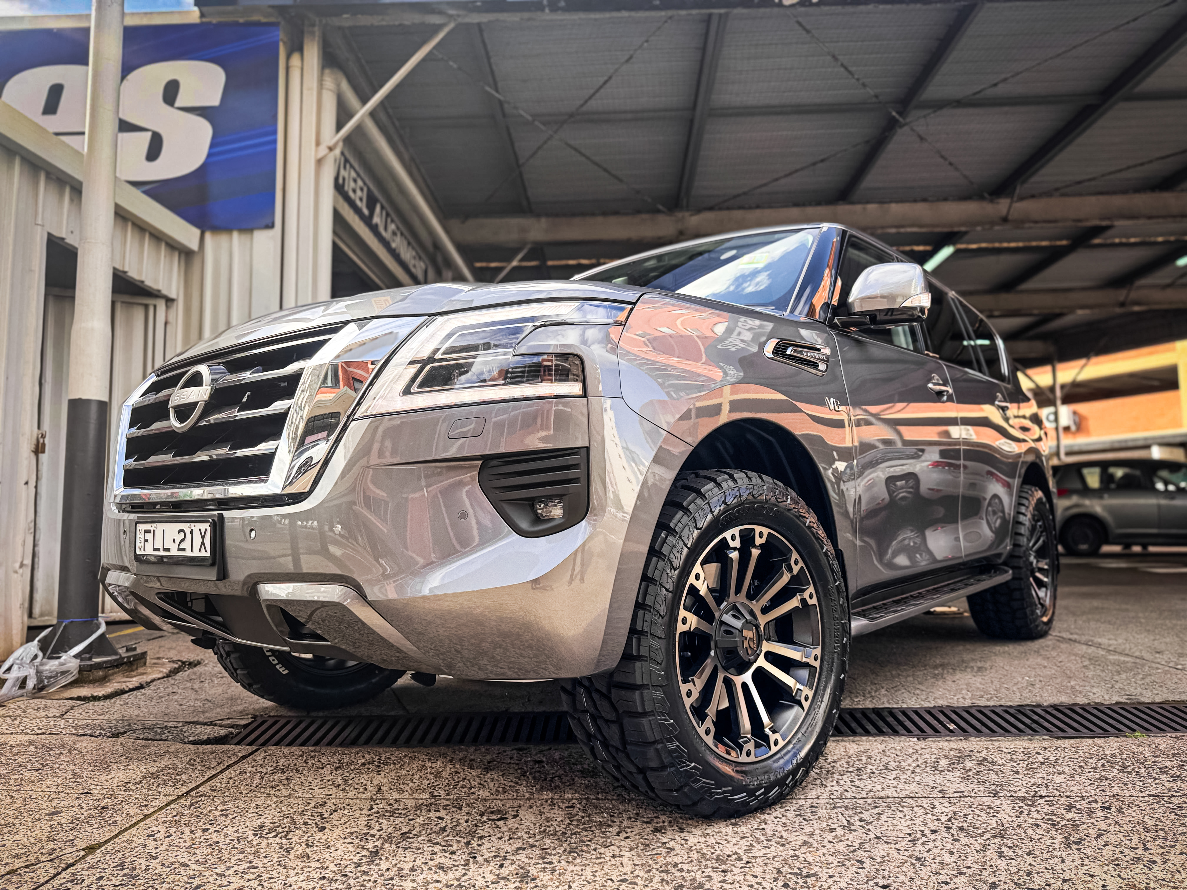 nissan patrol hussla ambush bronze tint face wheel #16887