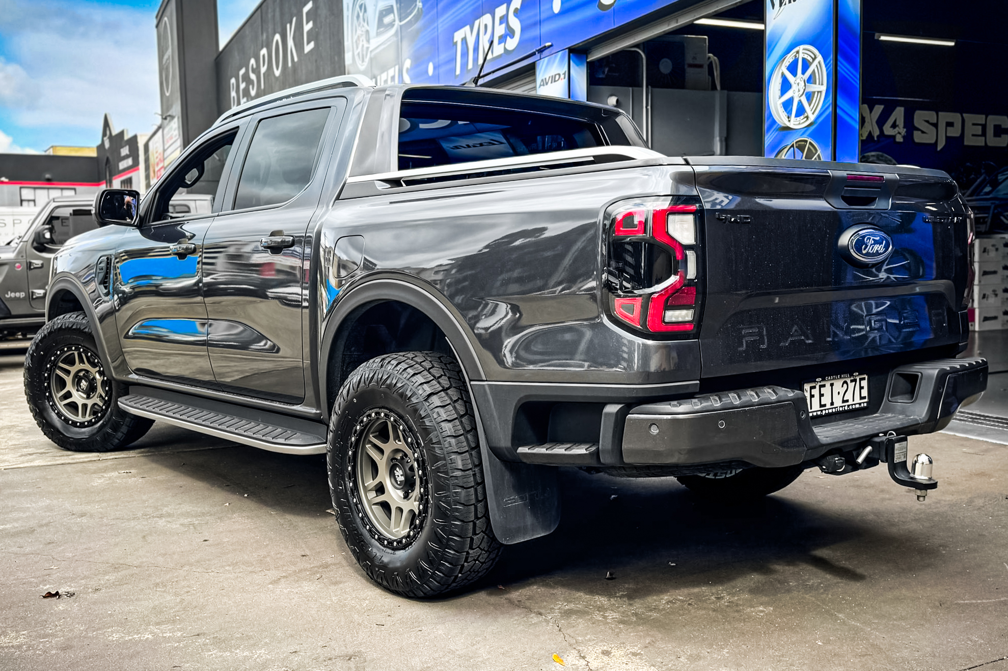 ford ranger hussla terror matte bronze wheel #16927