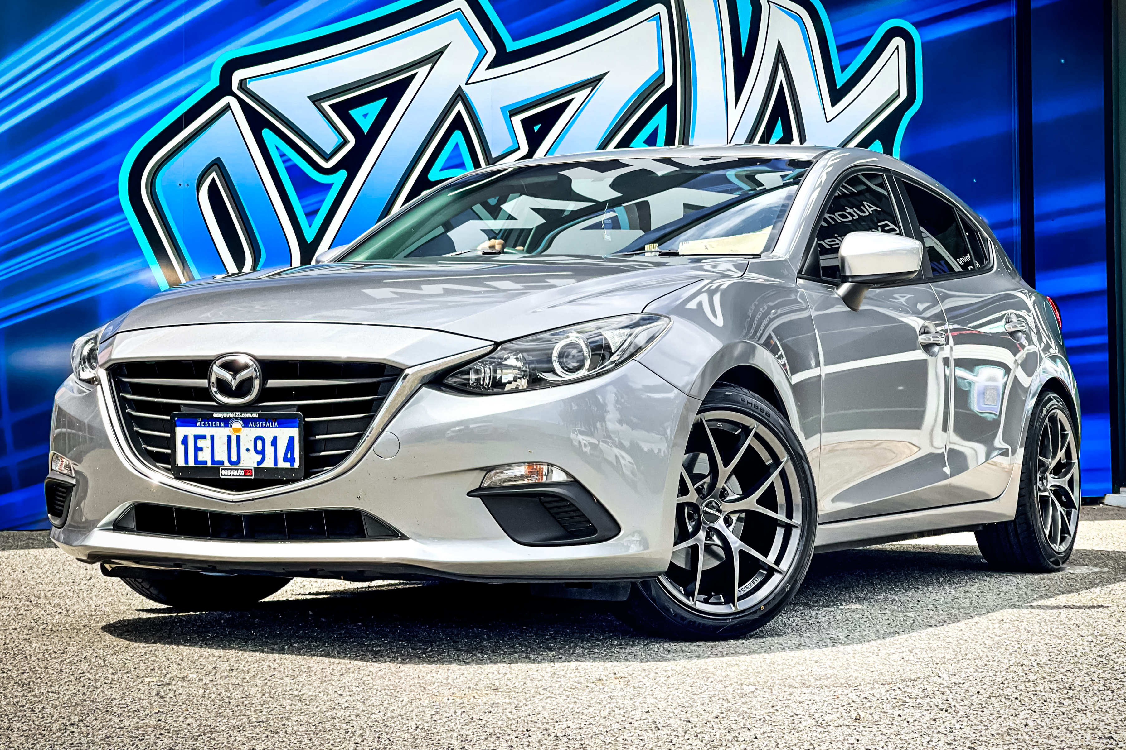 mazda 3 hussla forged b5 diamond black wheel #16959