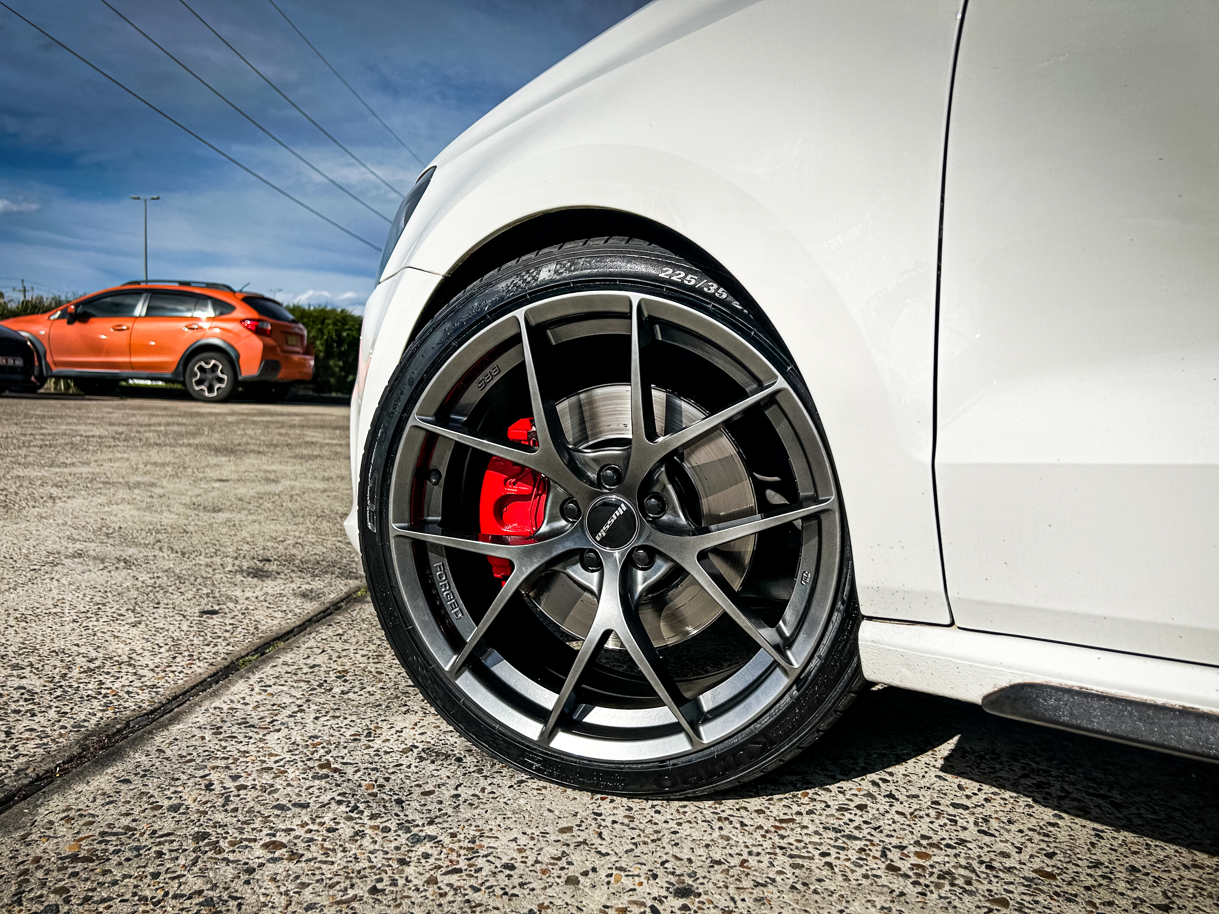 volkswagen polo hussla forged b5 diamond black wheel #16961