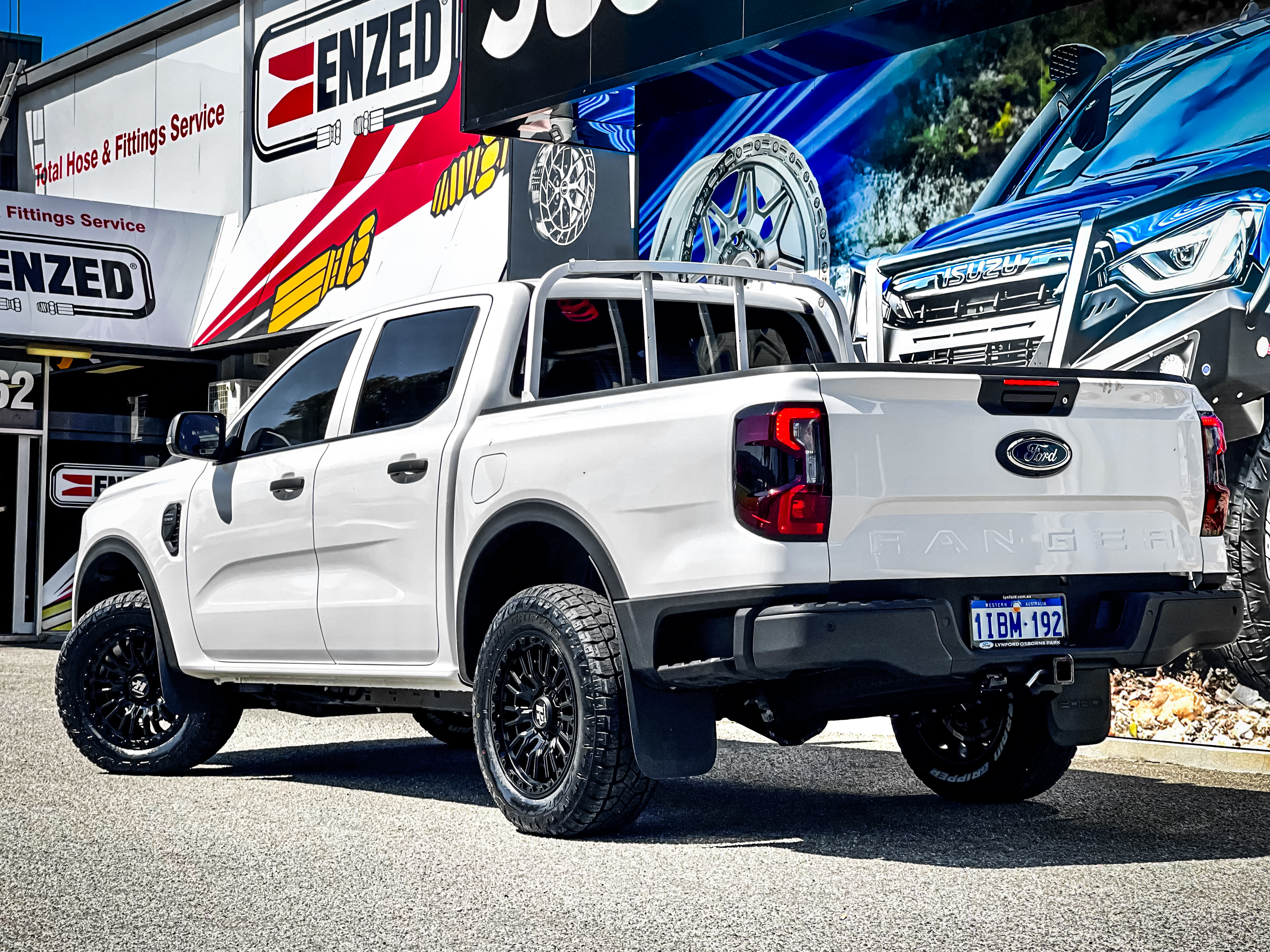 ford ranger hussla snyper matte black black bolts wheel #16972
