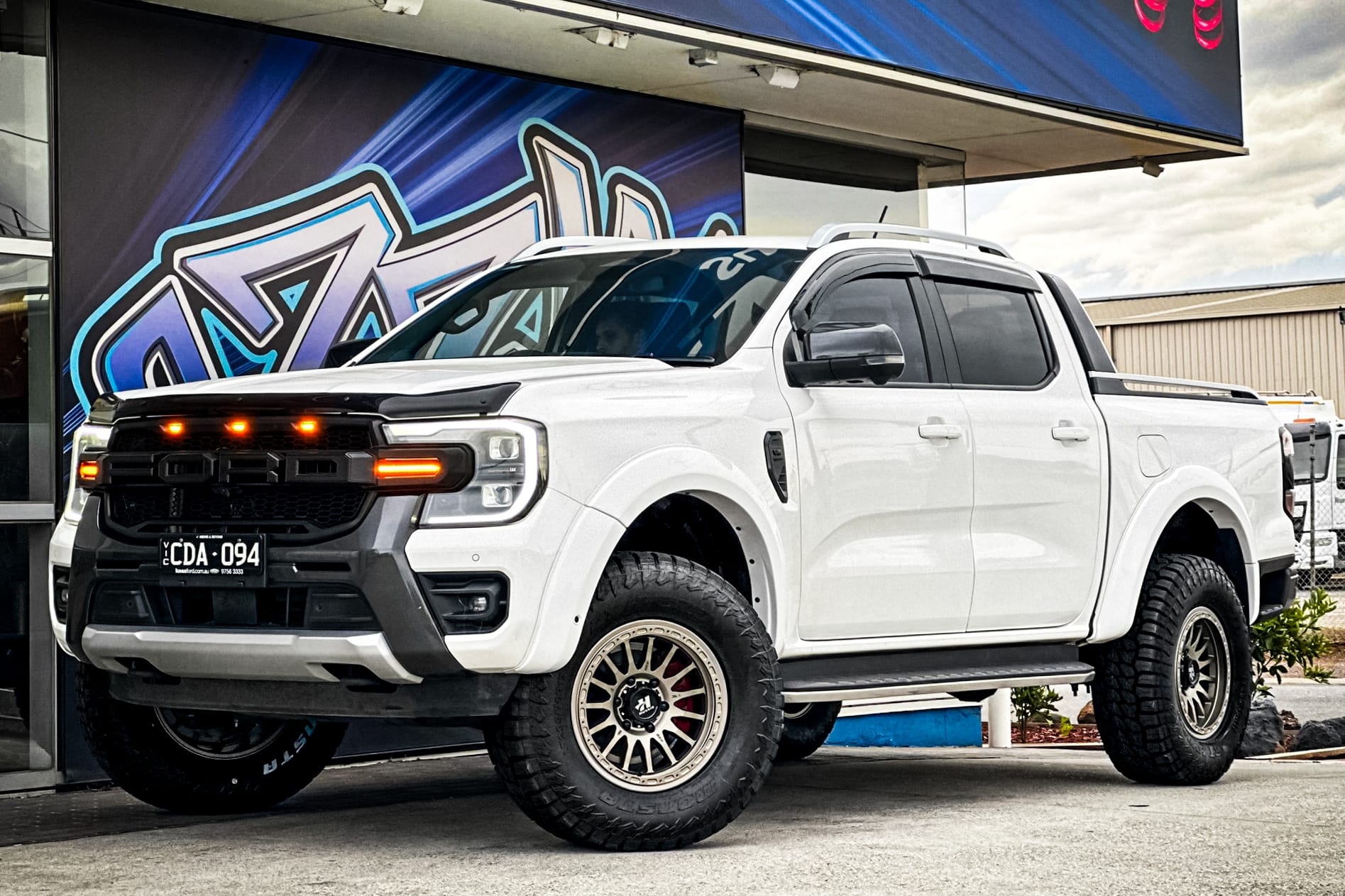 ford ranger hussla rugged race full matte bronze wheel #16988