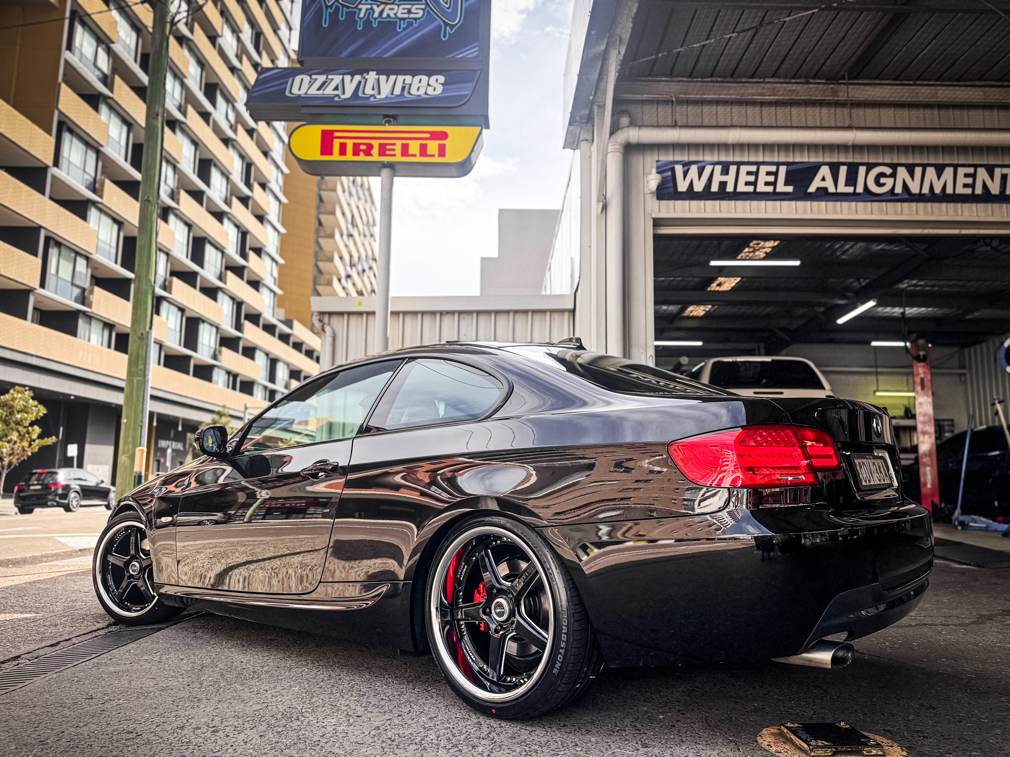 bmw 3 series vertini drift gloss black chrome lip wheel #17002