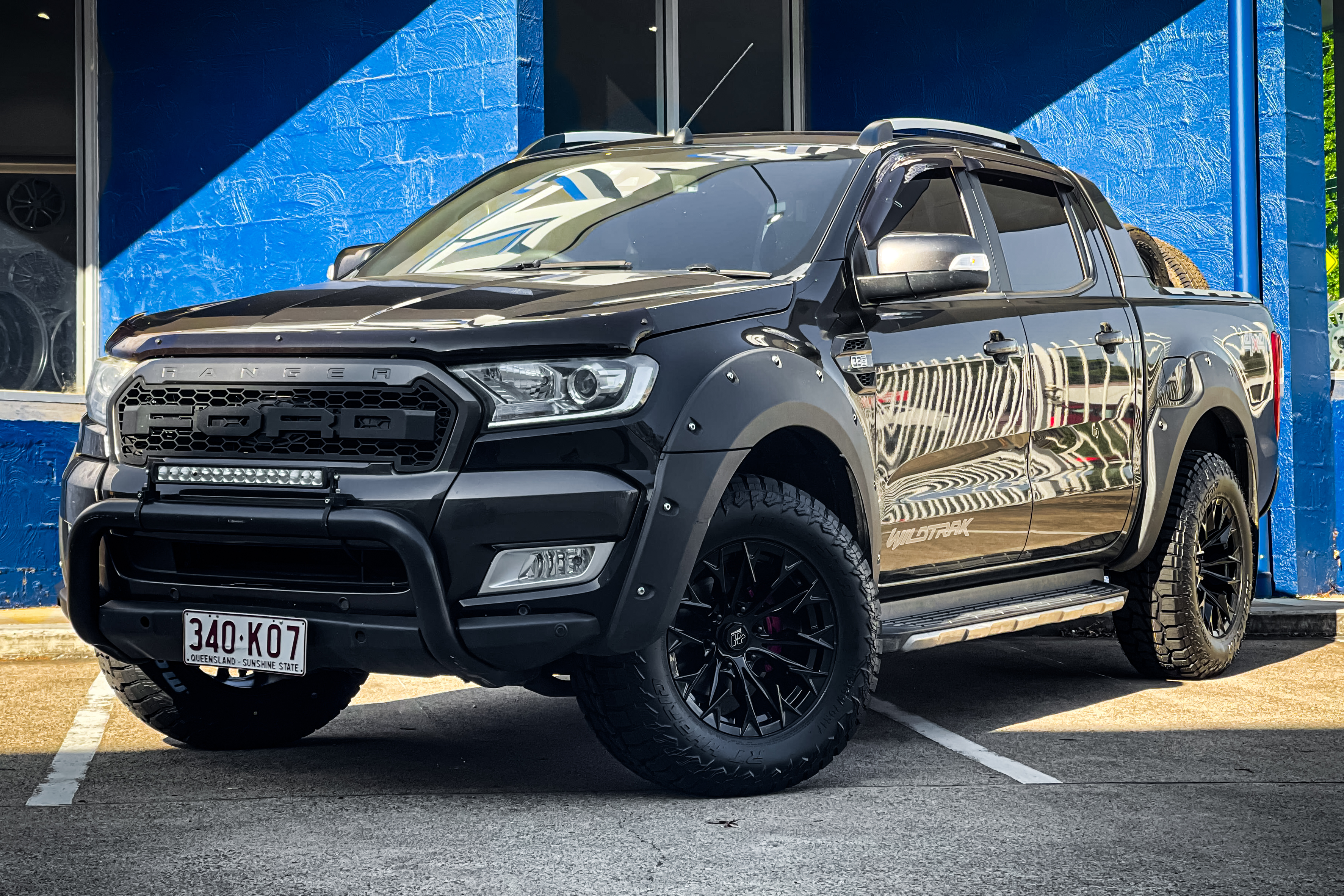 ford ranger hussla phantom gloss black wheel #17017