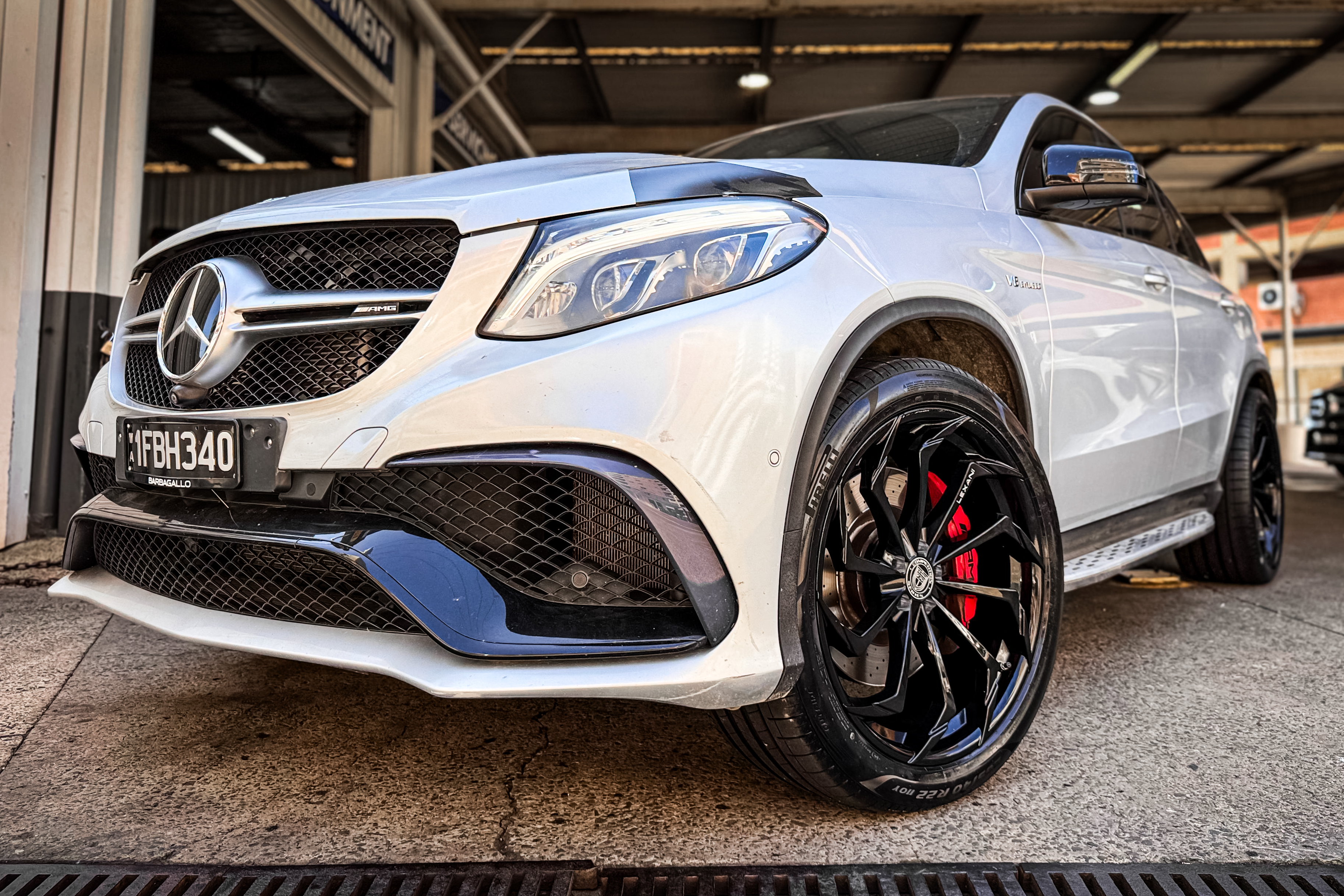 mercedes-benz gle-class lexani static full gloss black wheel #17026