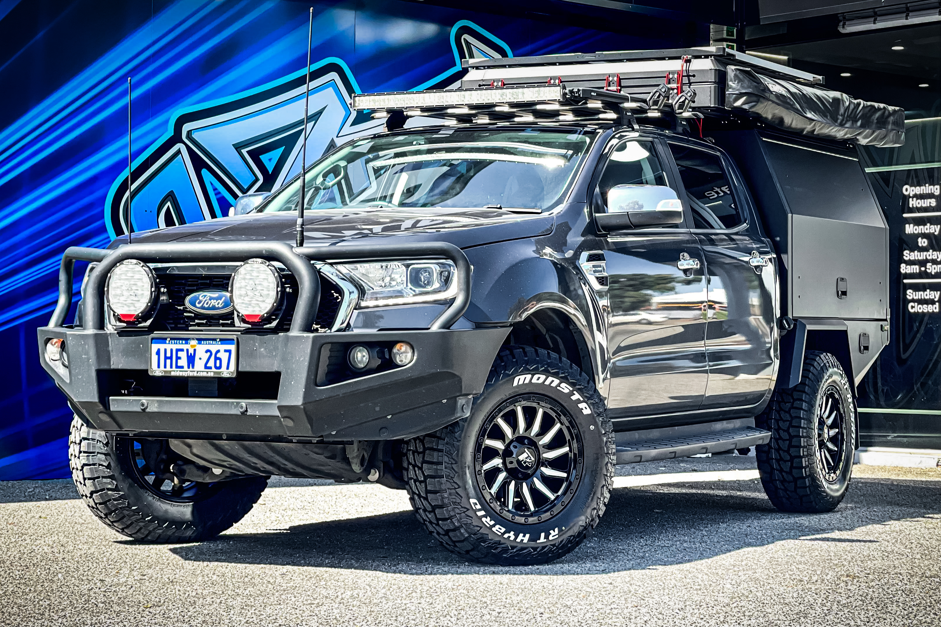 ford ranger hussla propeller gloss black milled accents wheel #17048