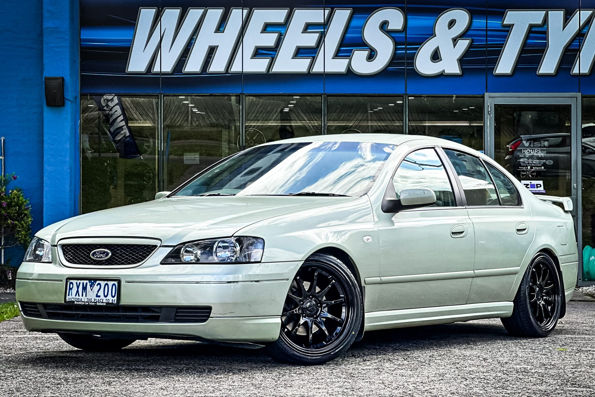 ford falcon hussla jdm gloss black wheel #17051