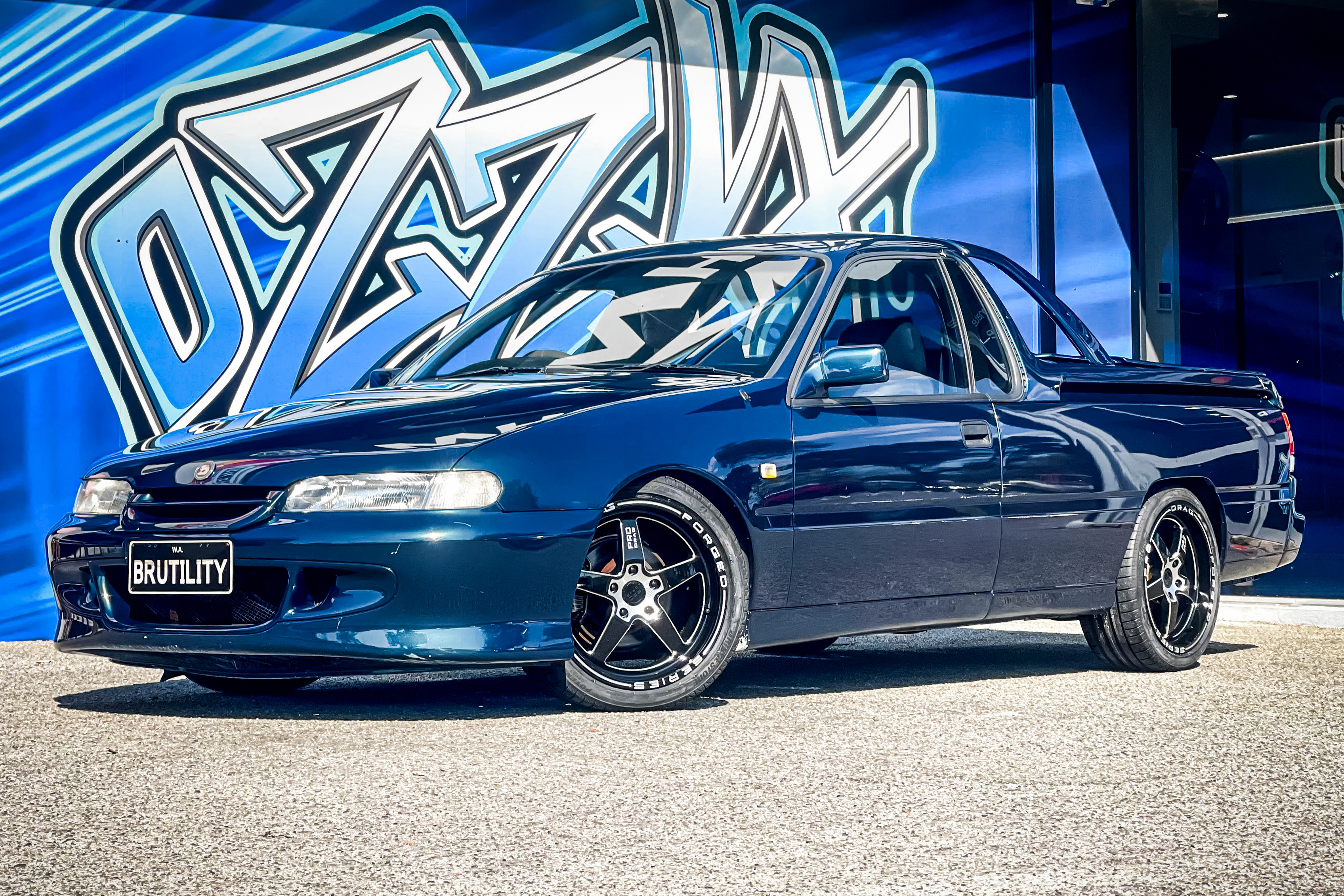 holden commodore ute pro drag pd1 black lip wheel #17072