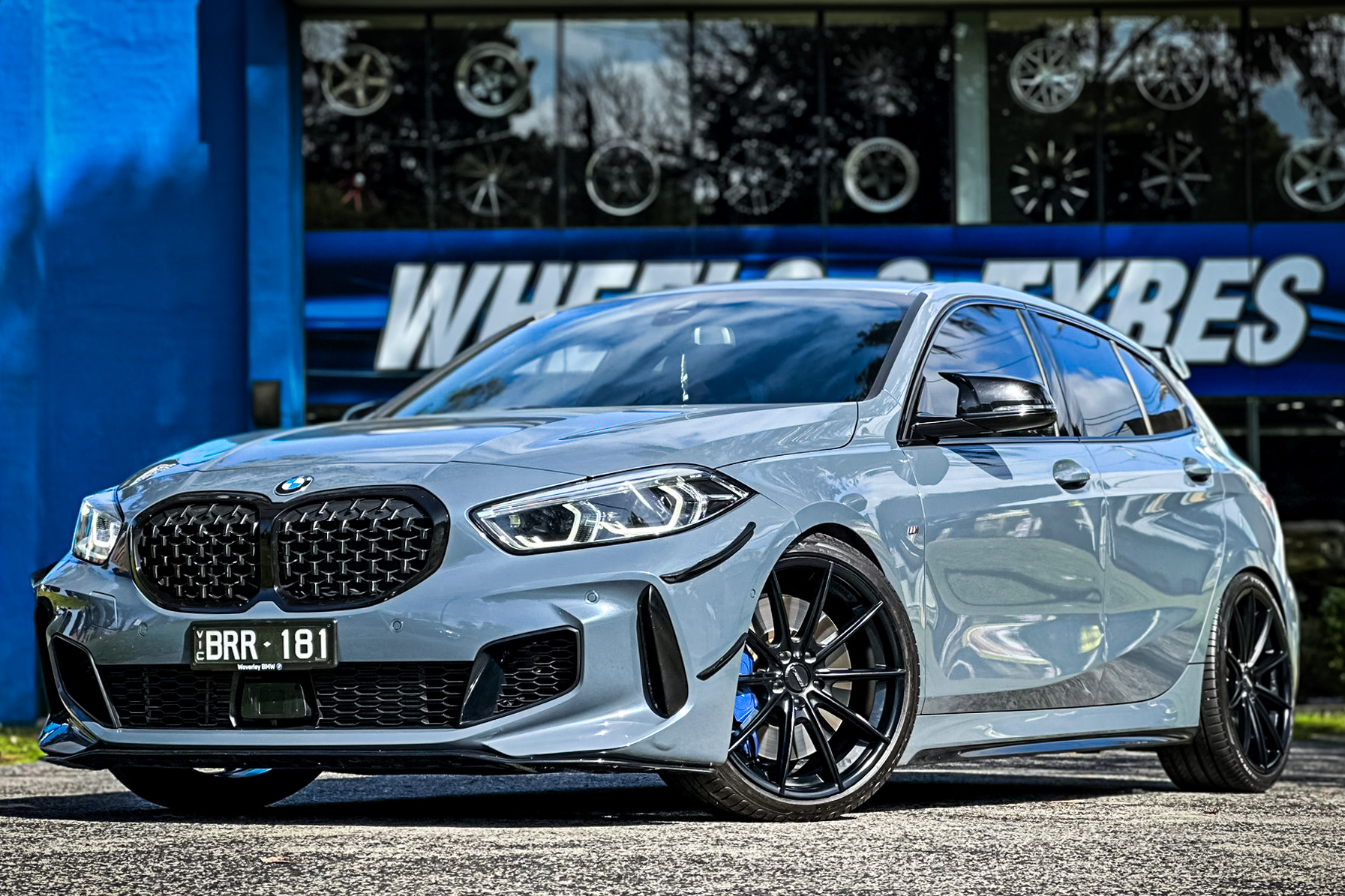 bmw 1 series hussla moz matte black wheel #17110