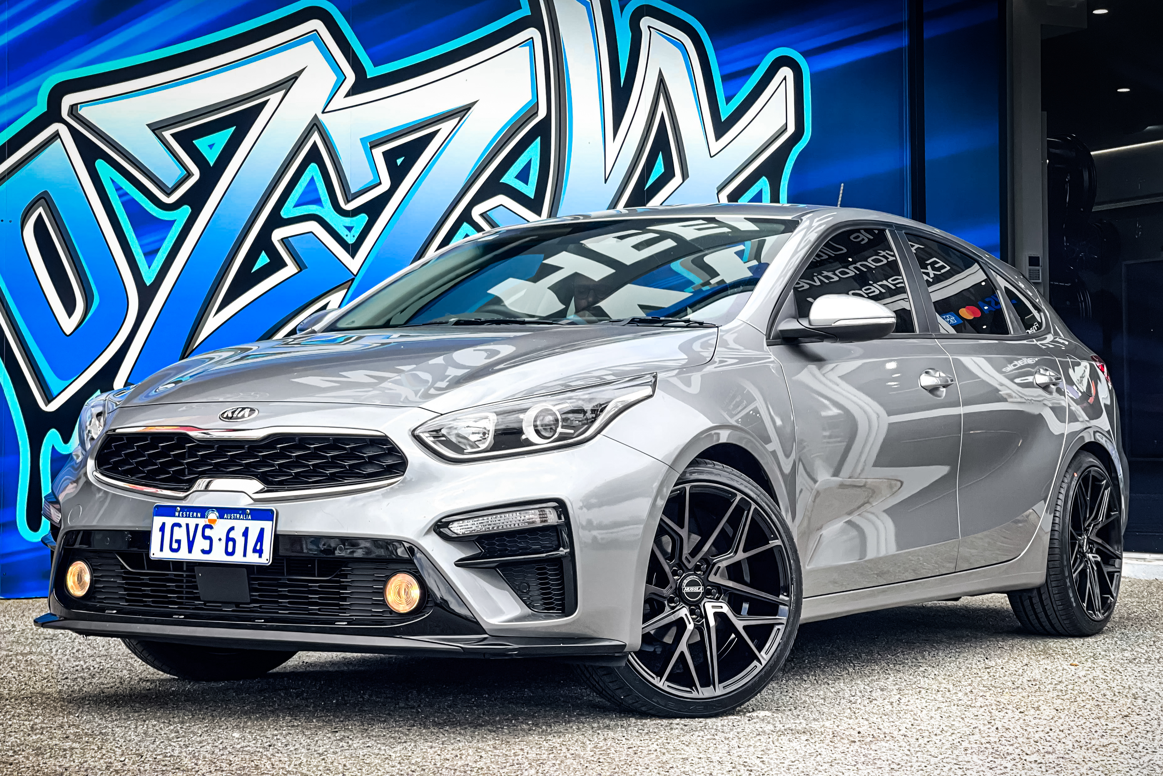 kia cerato hussla jacques gloss black dark tint wheel #17134