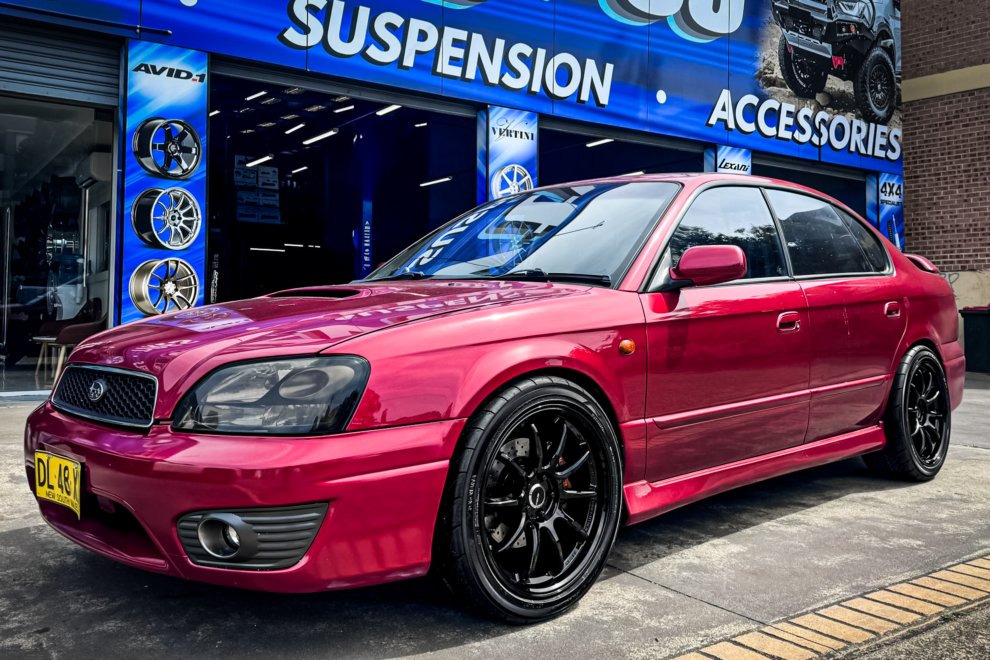 subaru liberty avid av-40 gloss black wheel #17142