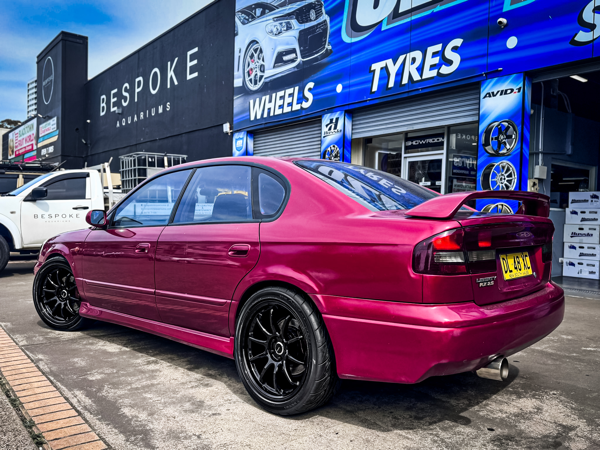 subaru liberty avid av-40 gloss black wheel #17142