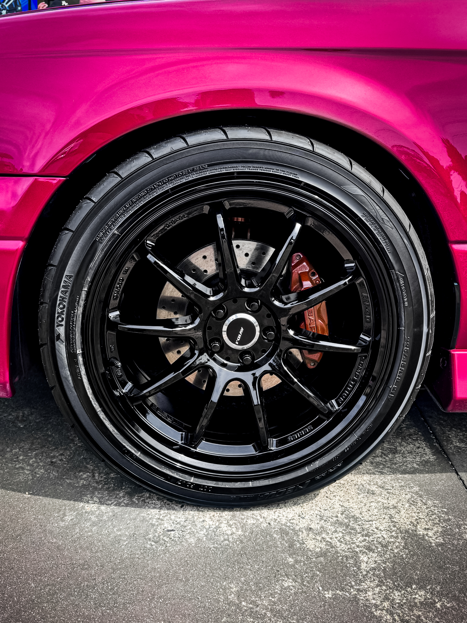 subaru liberty avid av-40 gloss black wheel #17142