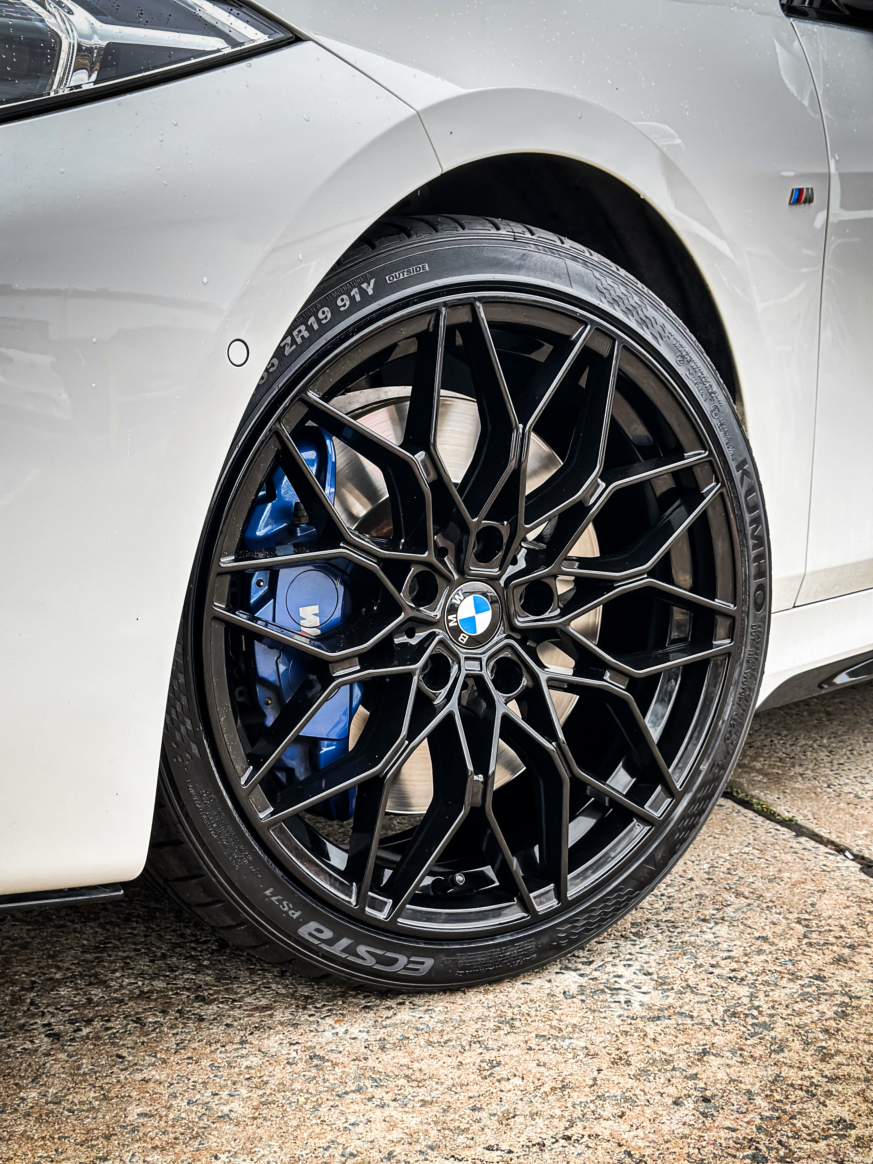 bmw 1 series euro spec replica honeycomb 872 gloss black wheel #17159