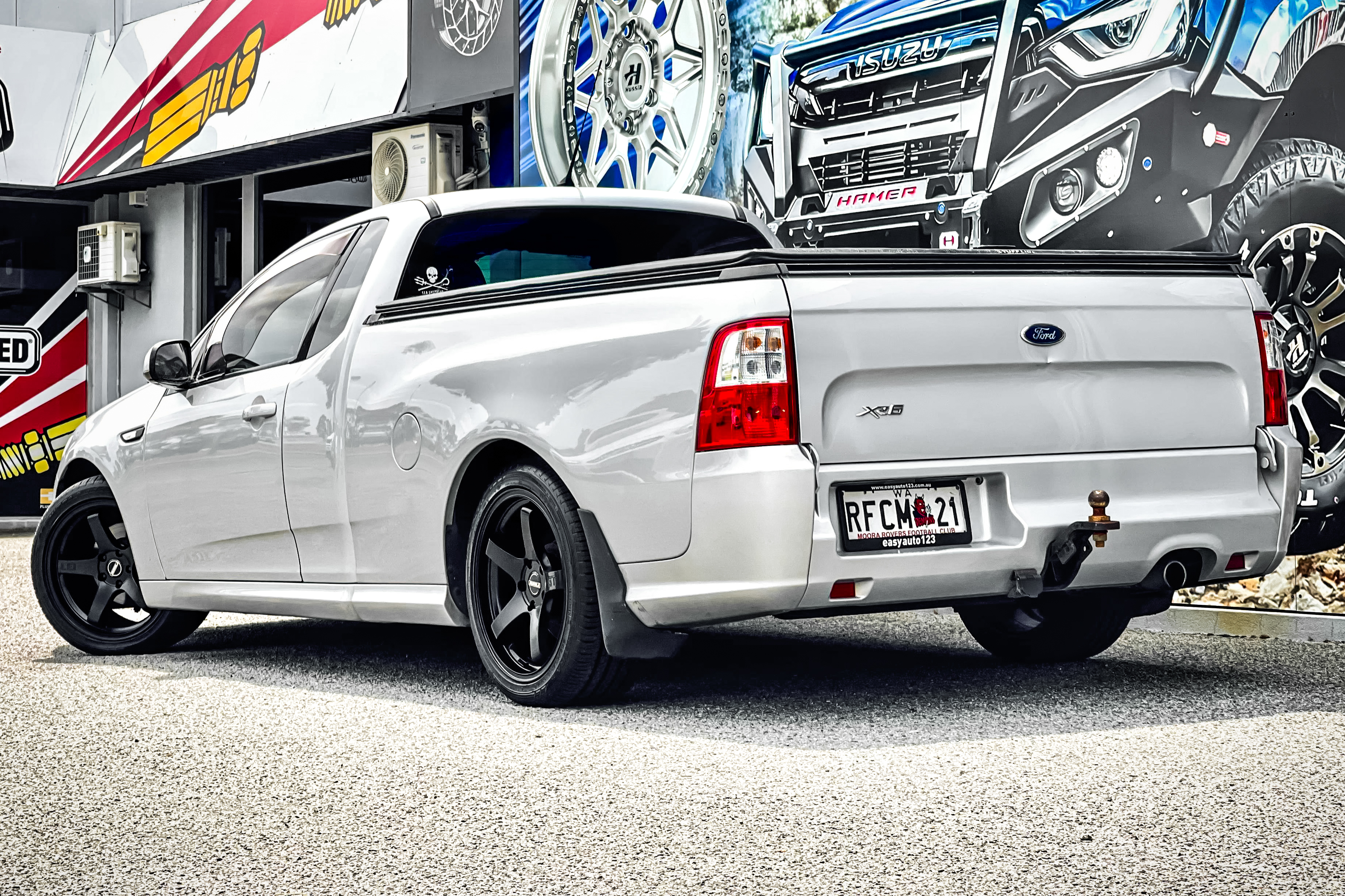ford falcon ute hussla gt full matte black wheel #17165
