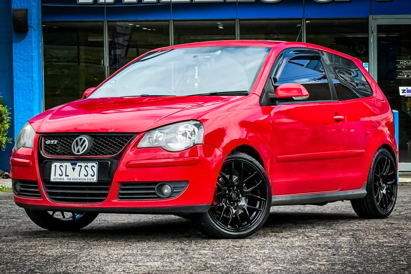 volkswagen polo hussla 030 gloss black wheel #17211