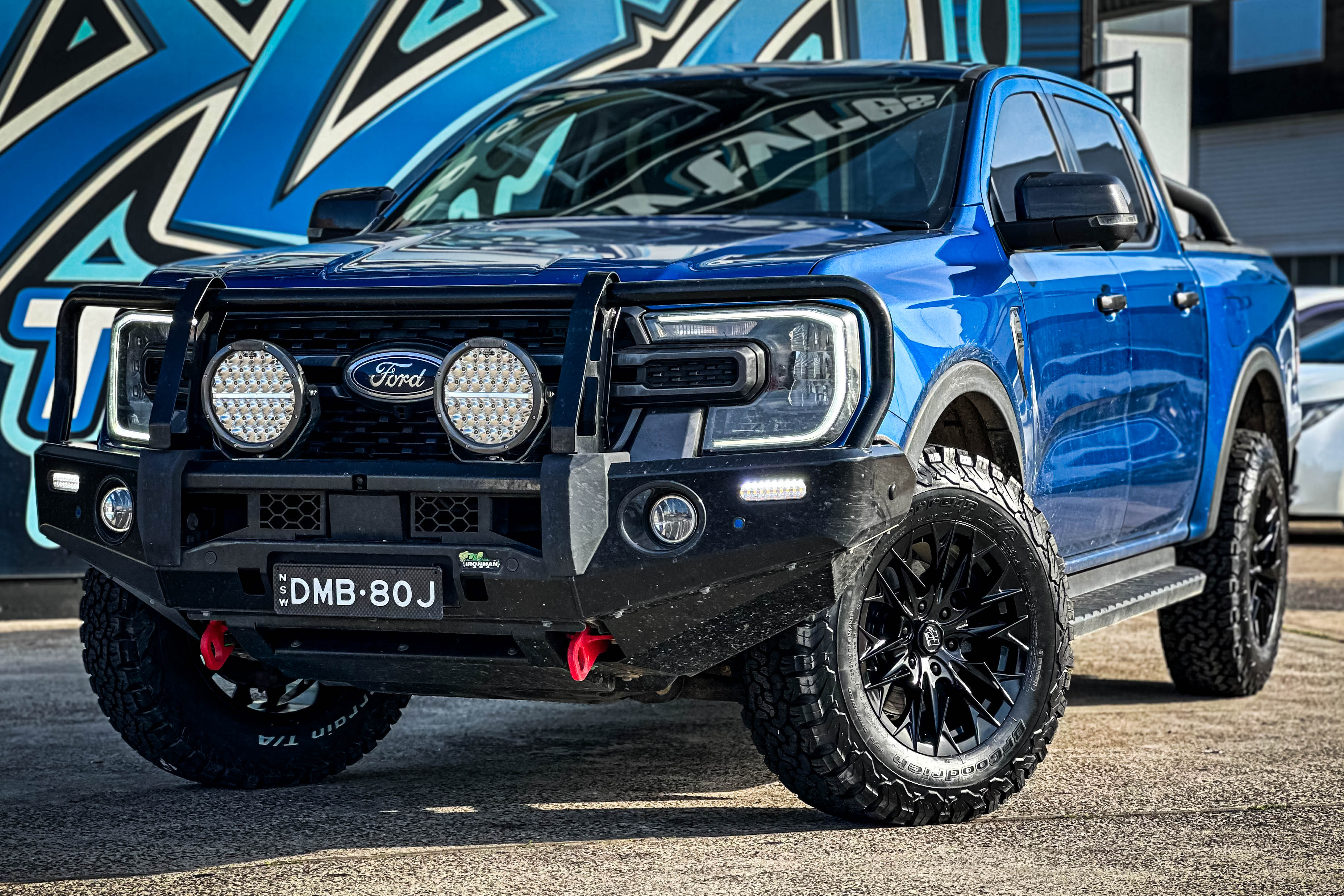 ford ranger sport hussla phantom gloss black wheel #17218