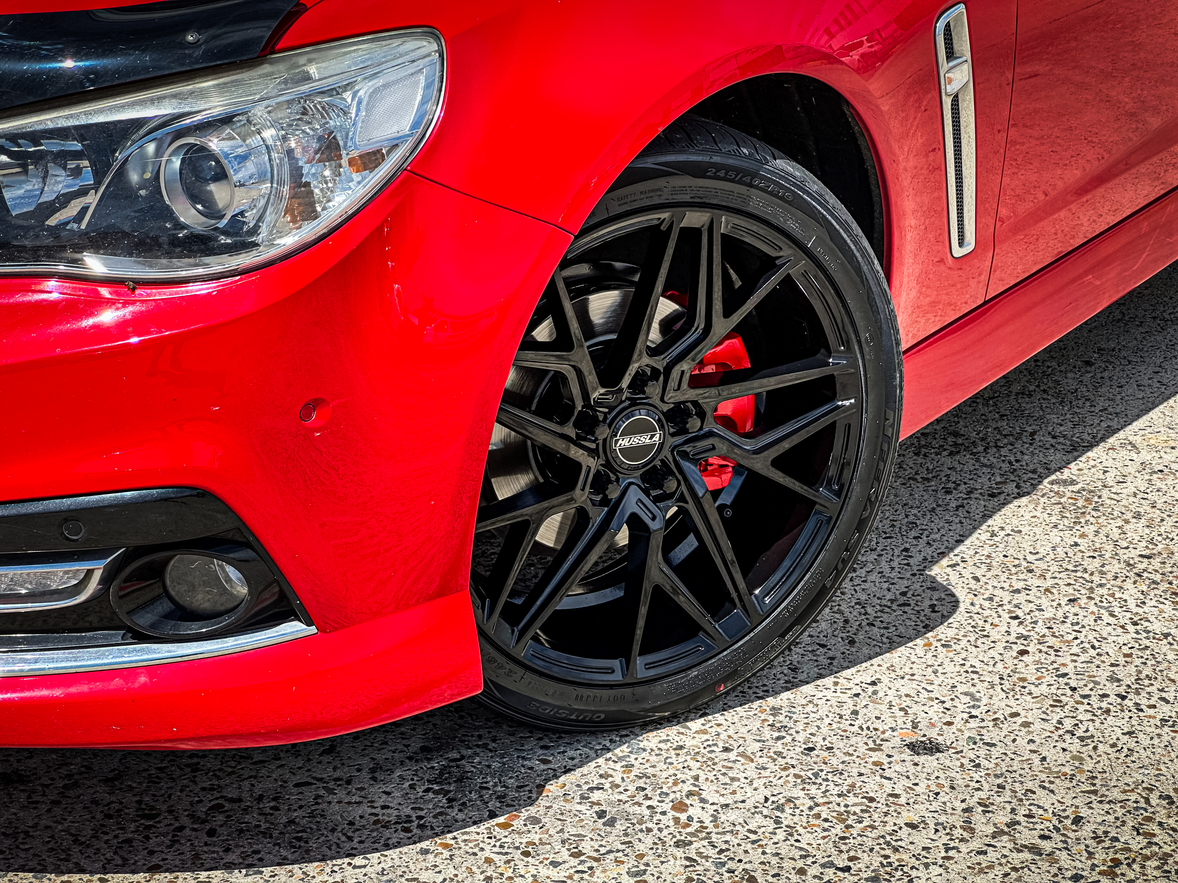 holden commodore hussla jacques gloss black wheel #17259