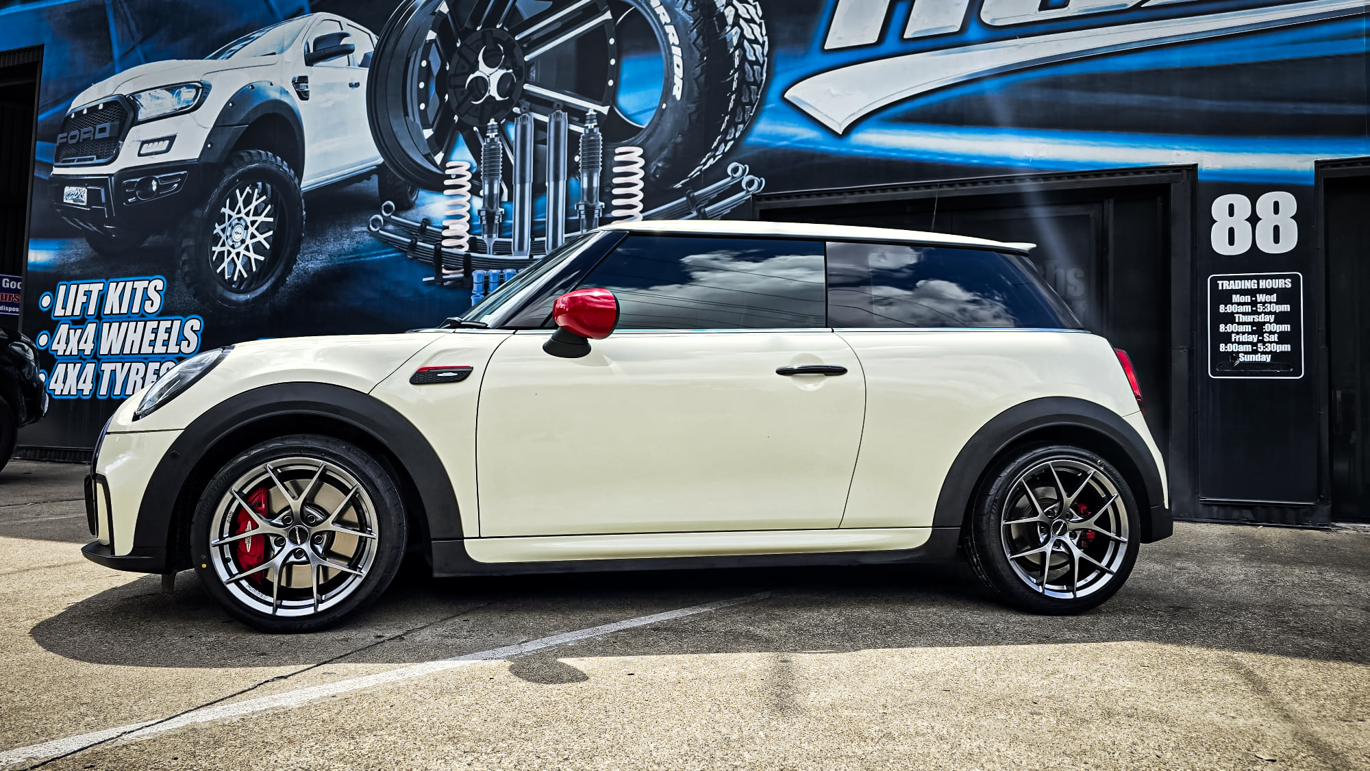 mini cooper hussla forged b5 diamond black wheel #17274