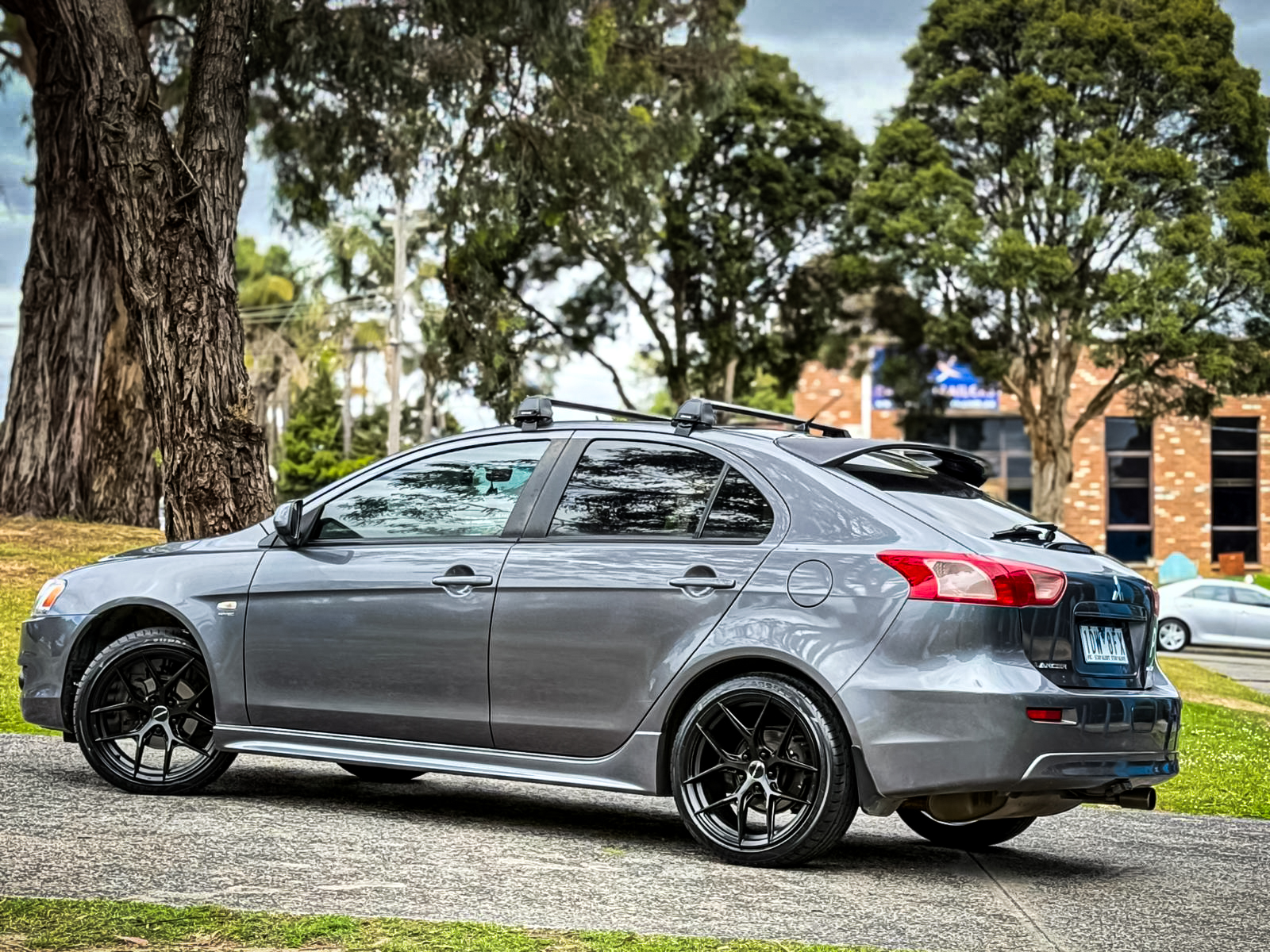 mitsubishi lancer hussla forged b6 matte black wheel #17276