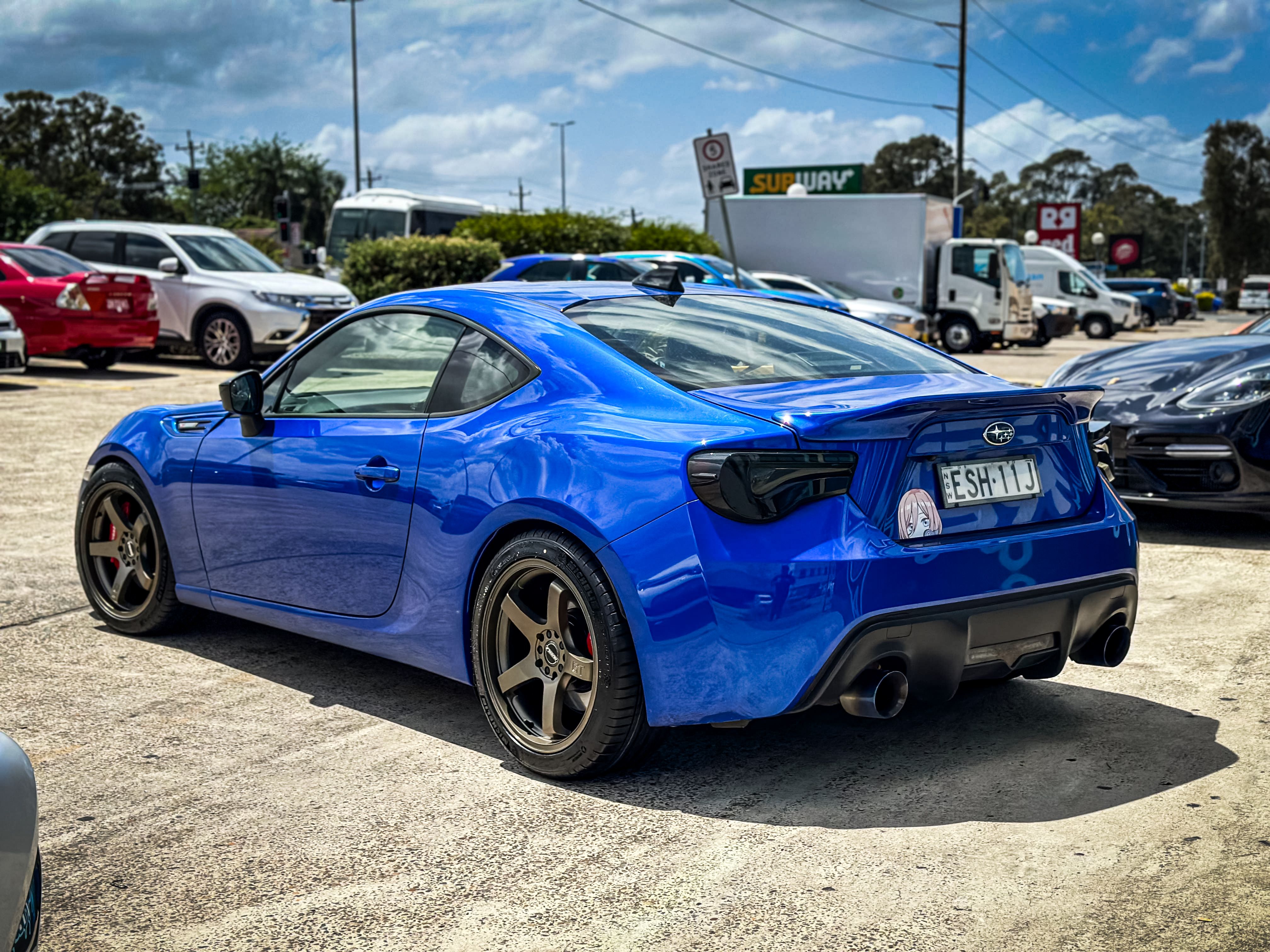 subaru brz hussla gt full matte bronze wheel #17293