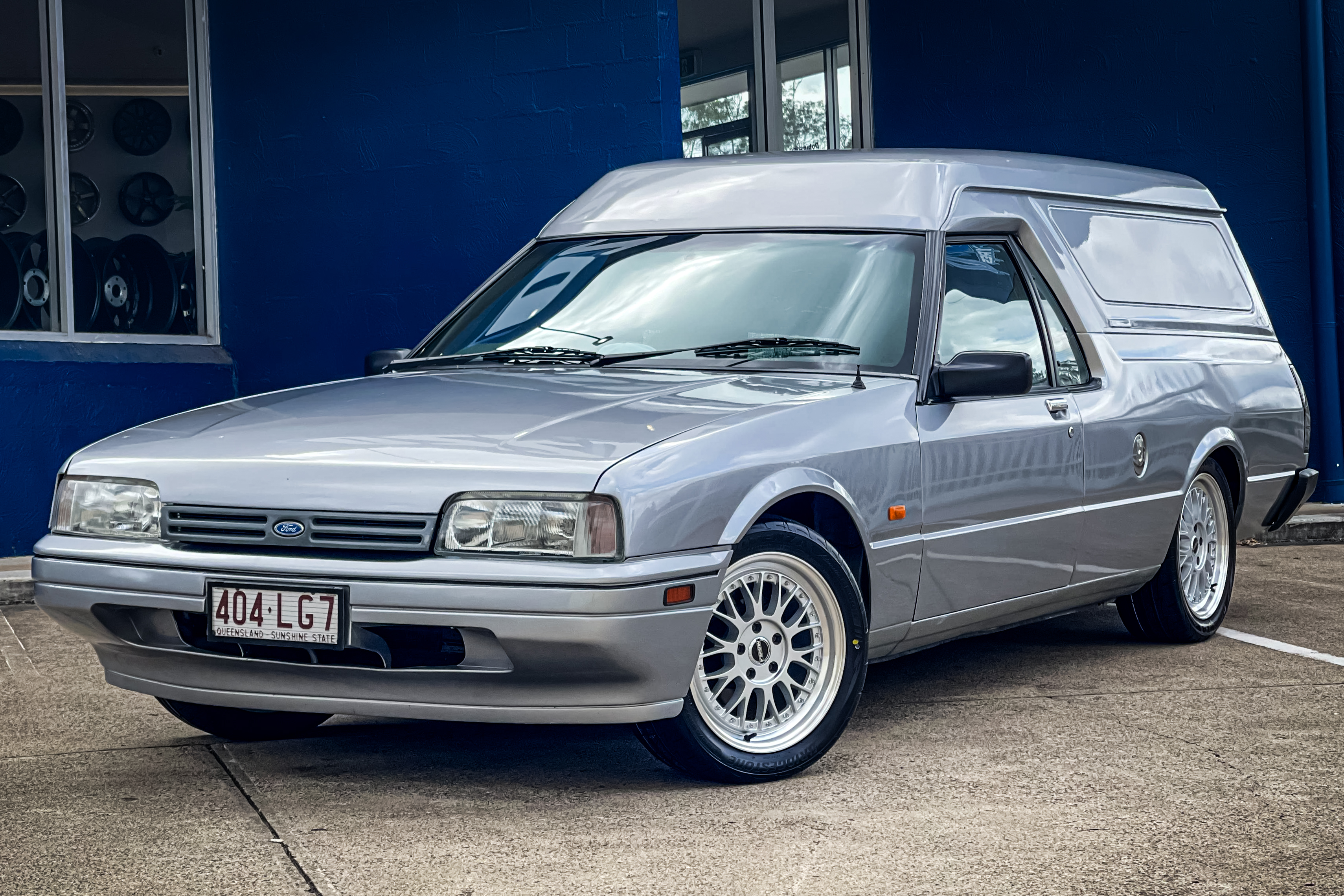 ford falcon ute hussla 021 silver machined lip wheel #17320