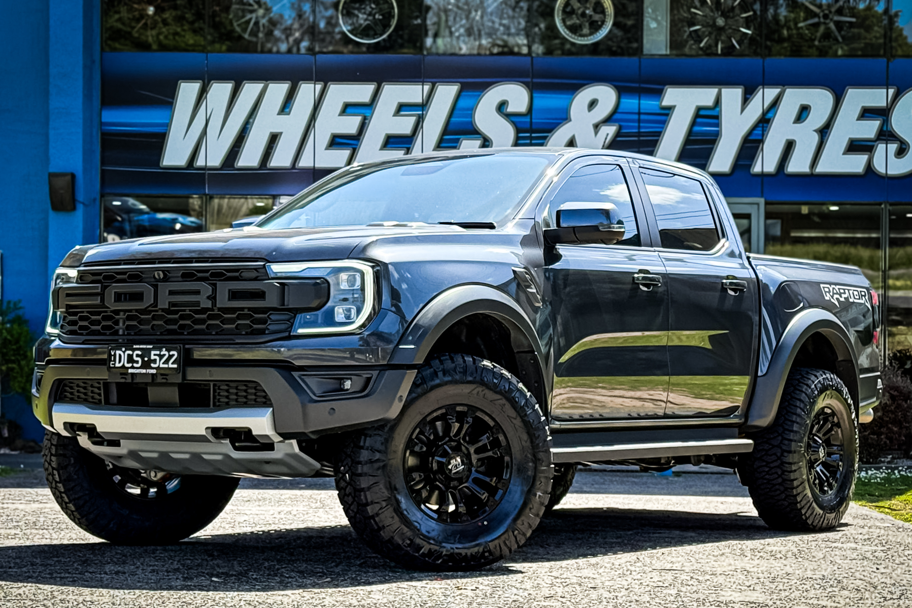 ford ranger hussla ambush full gloss black wheel #17321
