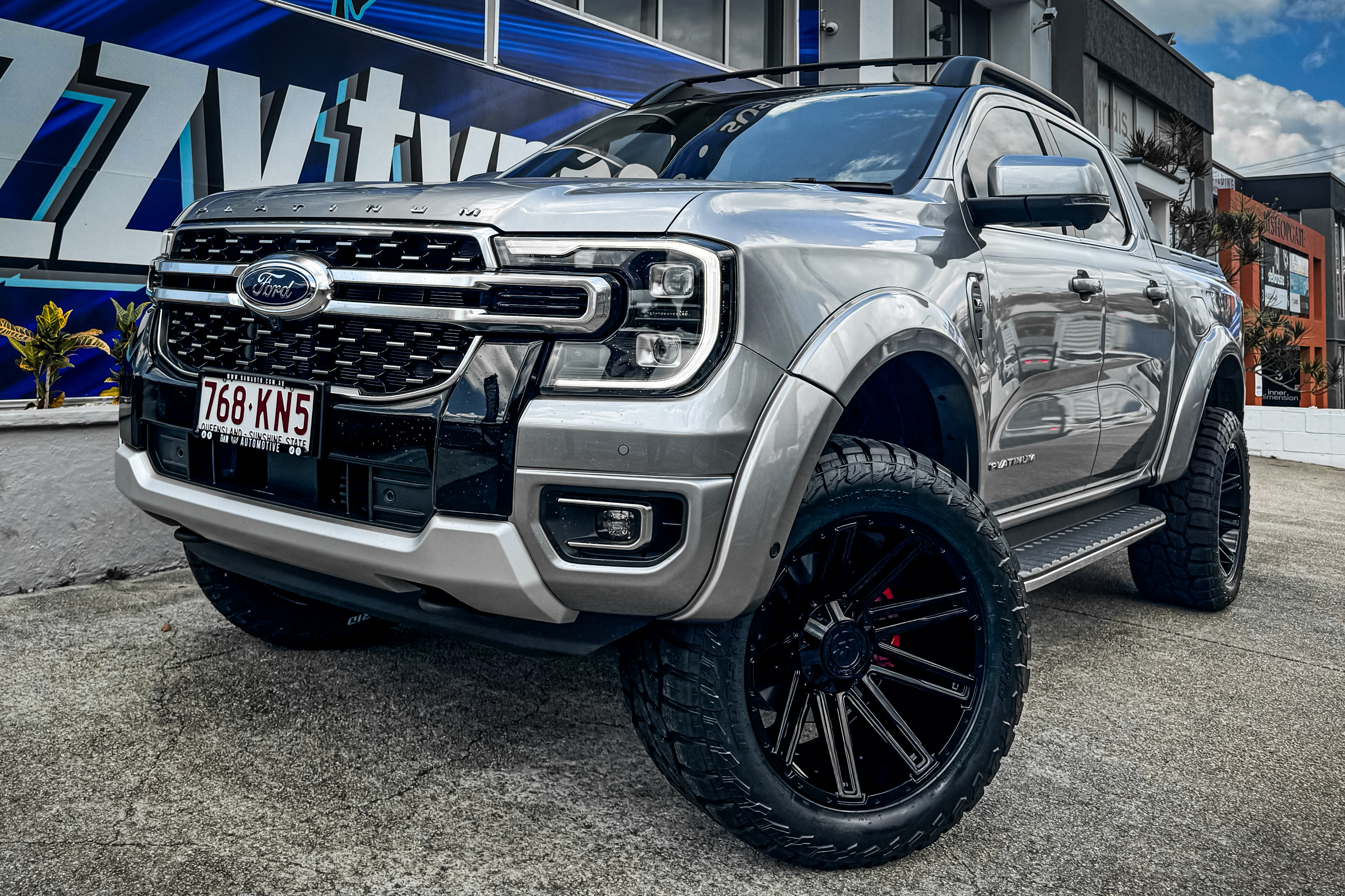 ford ranger hussla gav gloss black wheel #17322