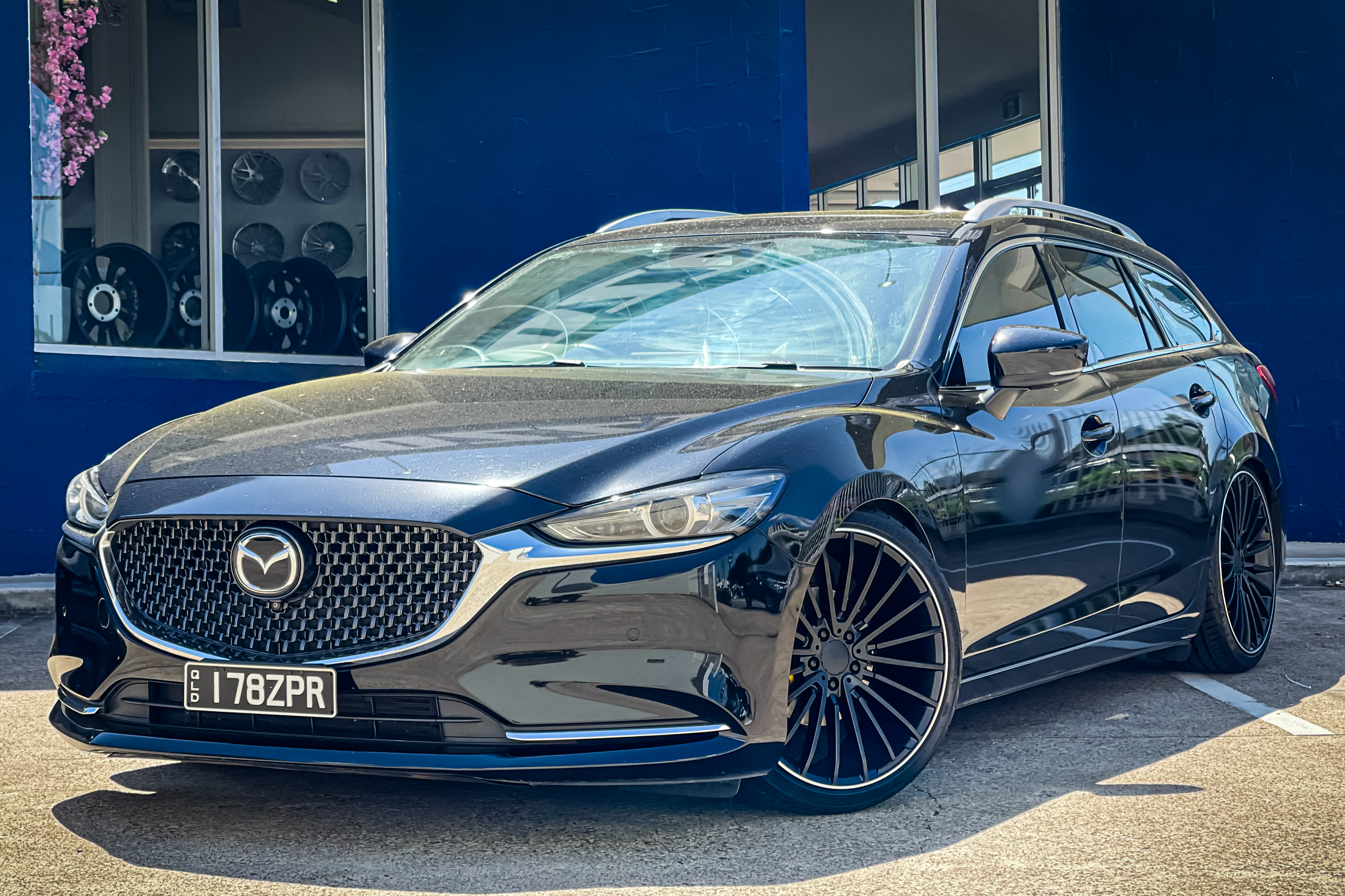 mazda 6 euro spec replica multi 457 satin black machined lip wheel #17342