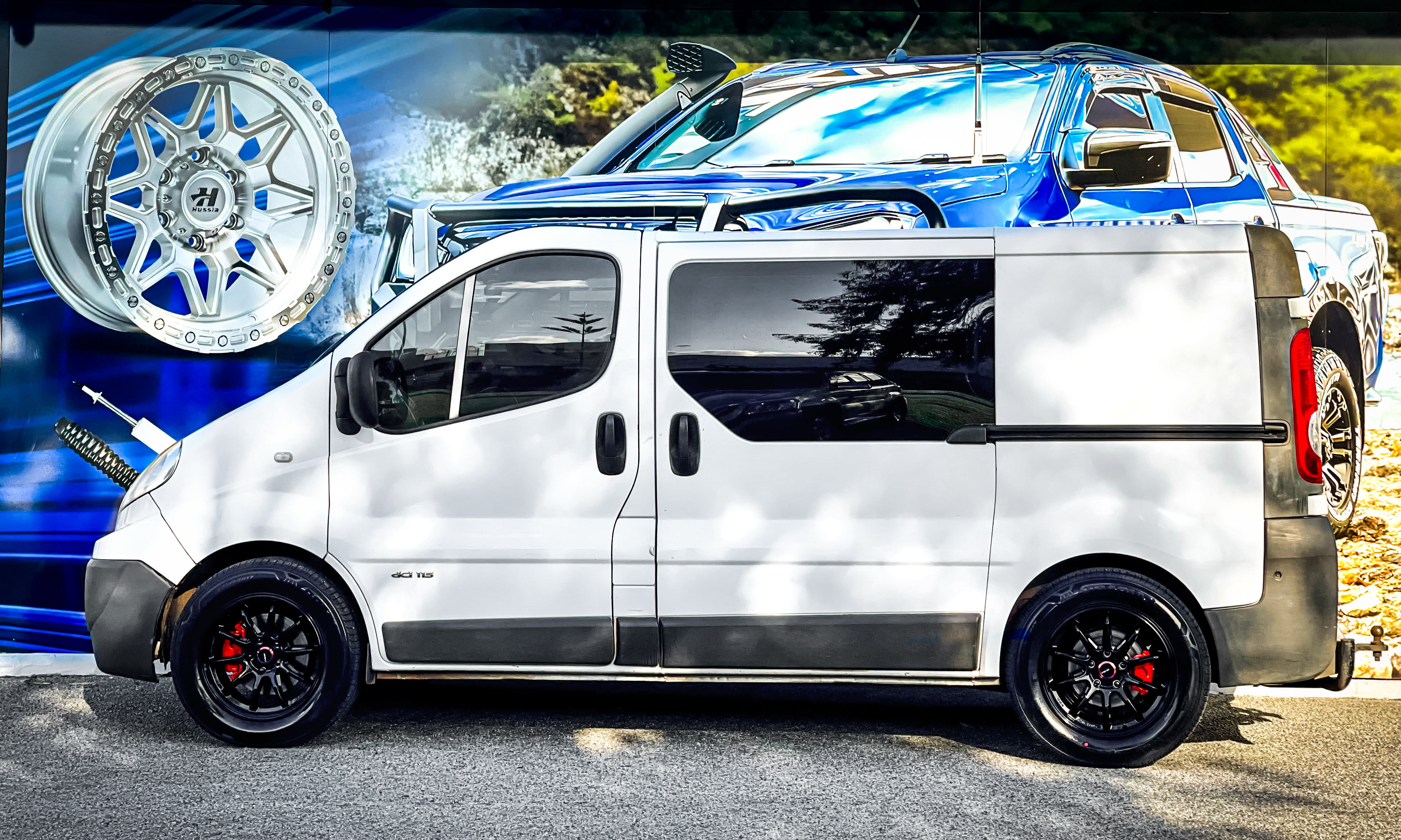 renault trafic avid av-40 gloss black wheel #17363