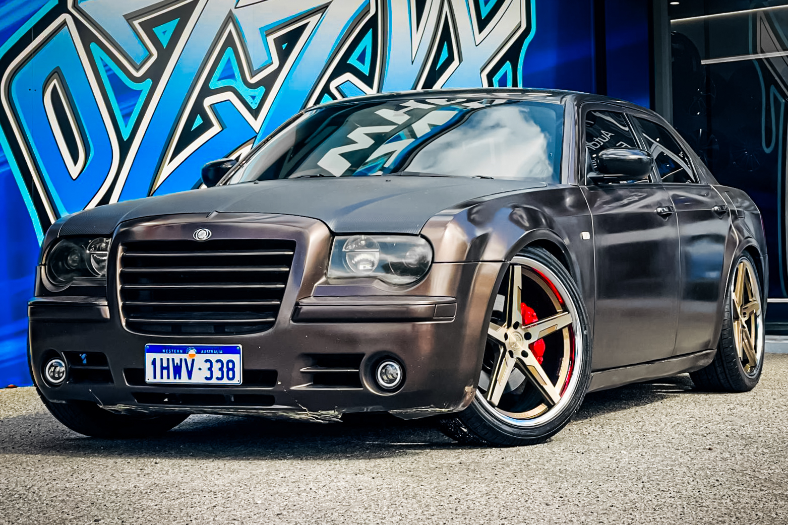 chrysler 300 vertini rf1.7 brushed bronze chrome lip wheel #17385