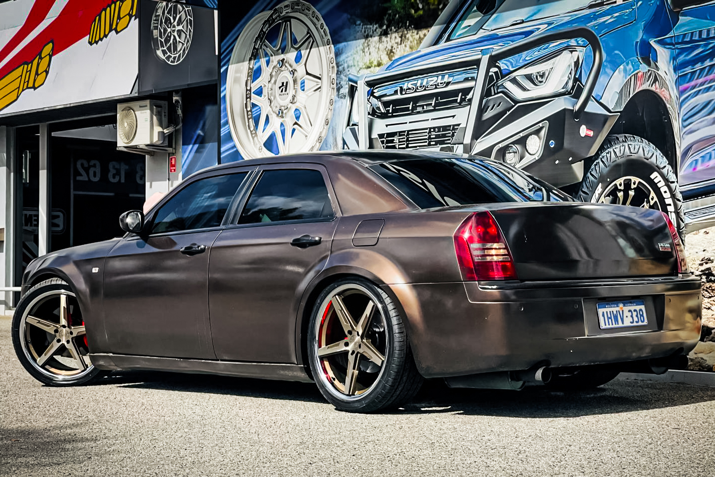 chrysler 300 vertini rf1.7 brushed bronze chrome lip wheel #17385