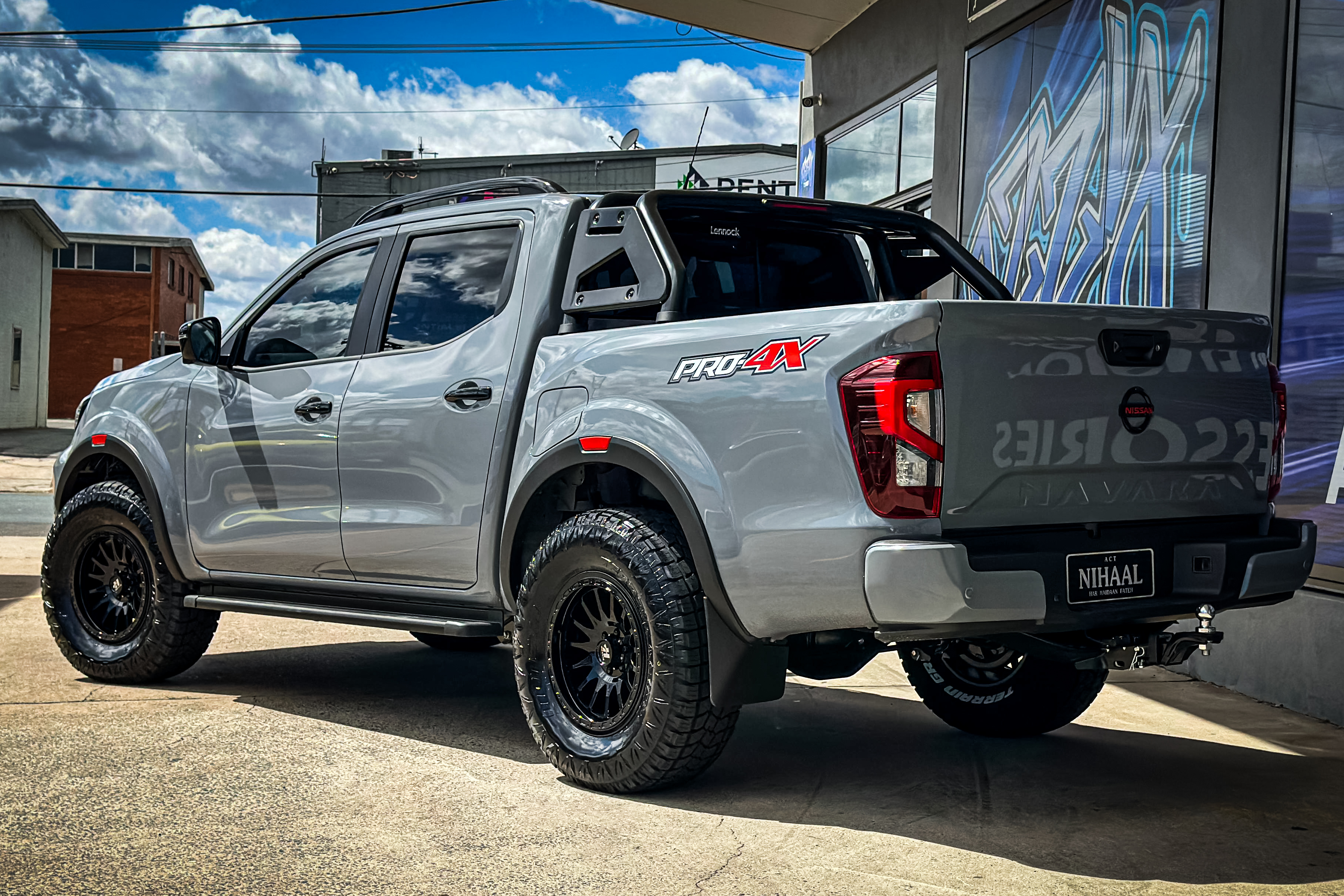 nissan navara hussla rugged race gloss black wheel #17437