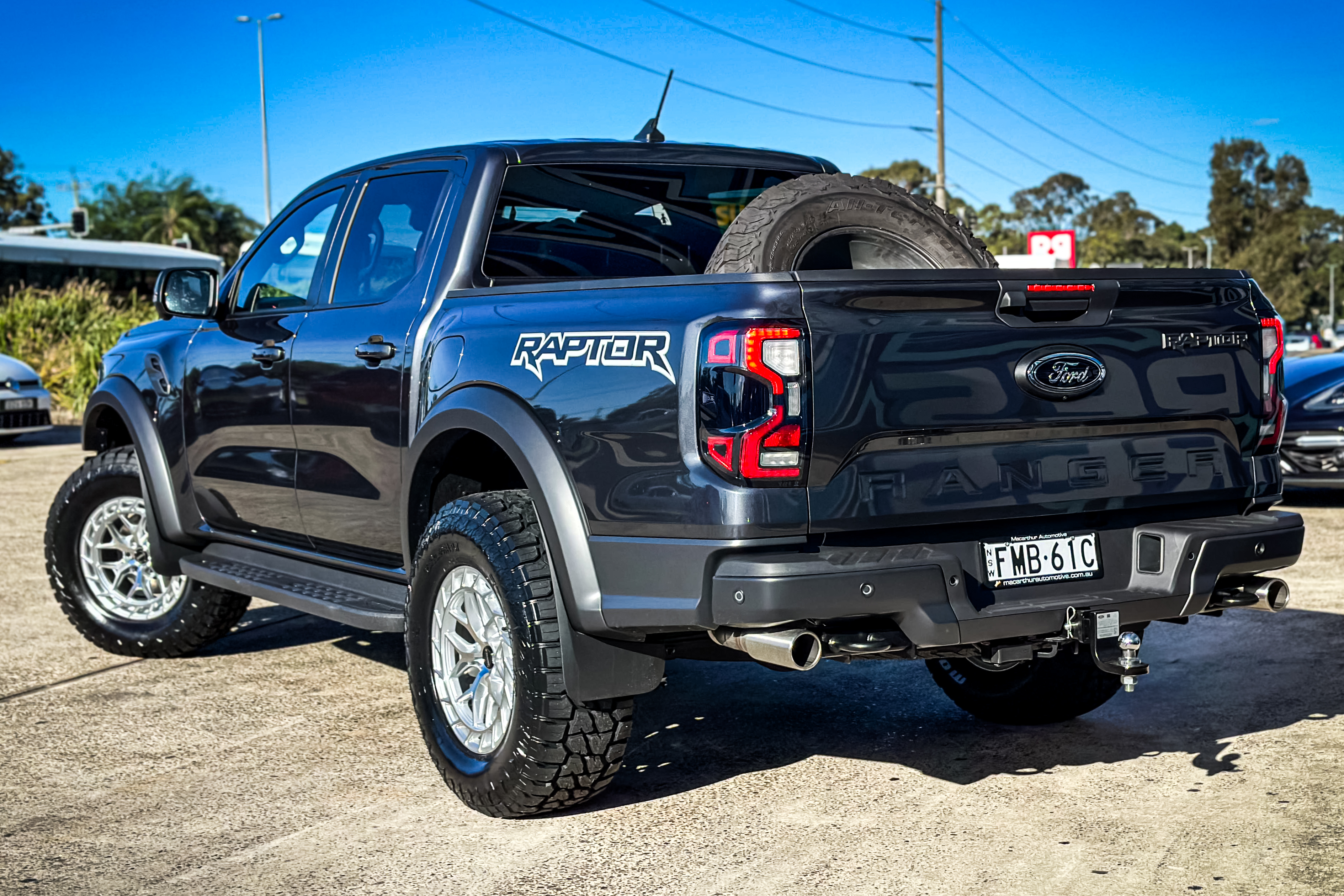 ford ranger raptor hussla gunner diamond cut polished wheel #17443