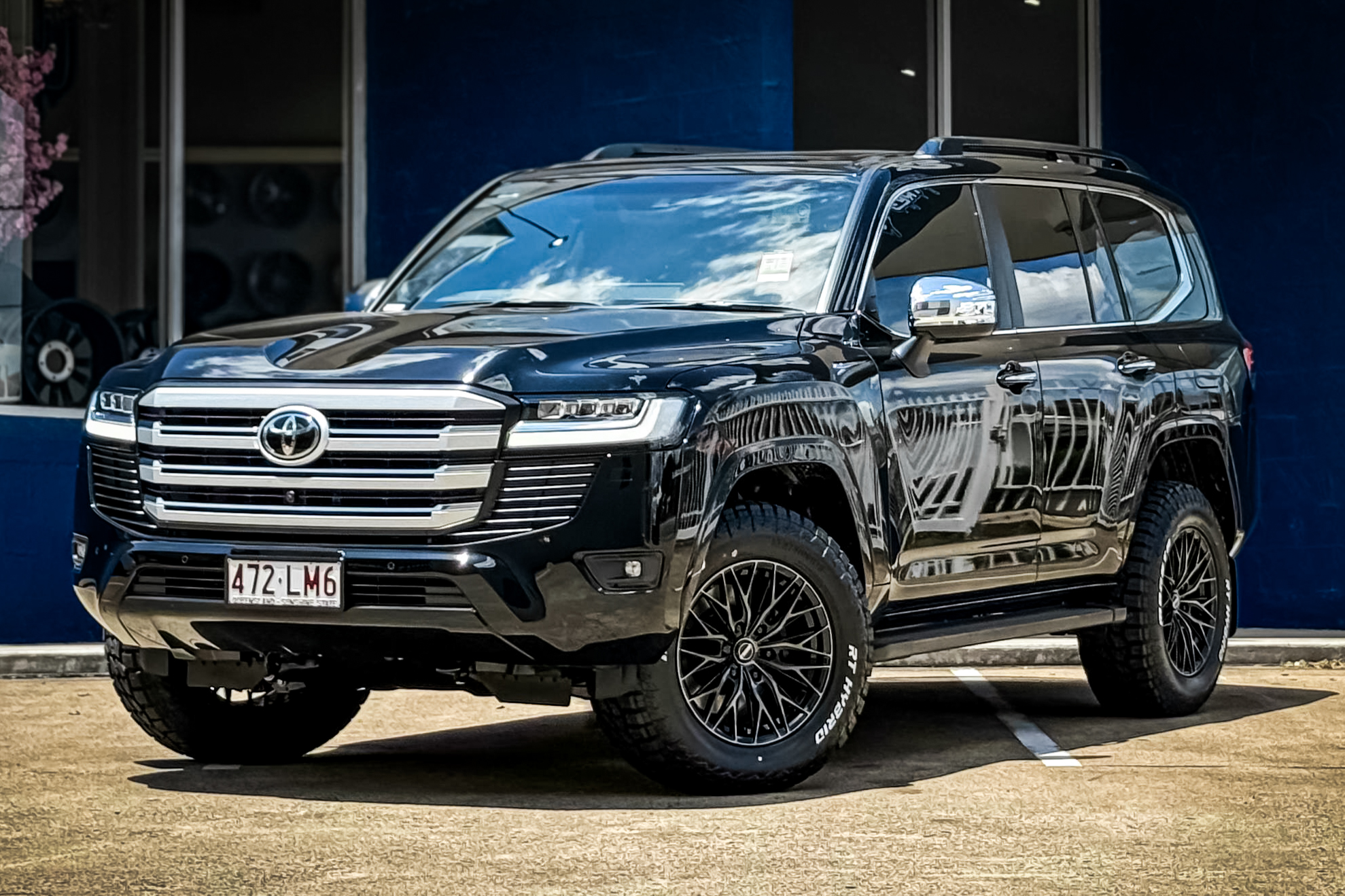 toyota land cruiser hussla wolverine gloss black tint face wheel #17455