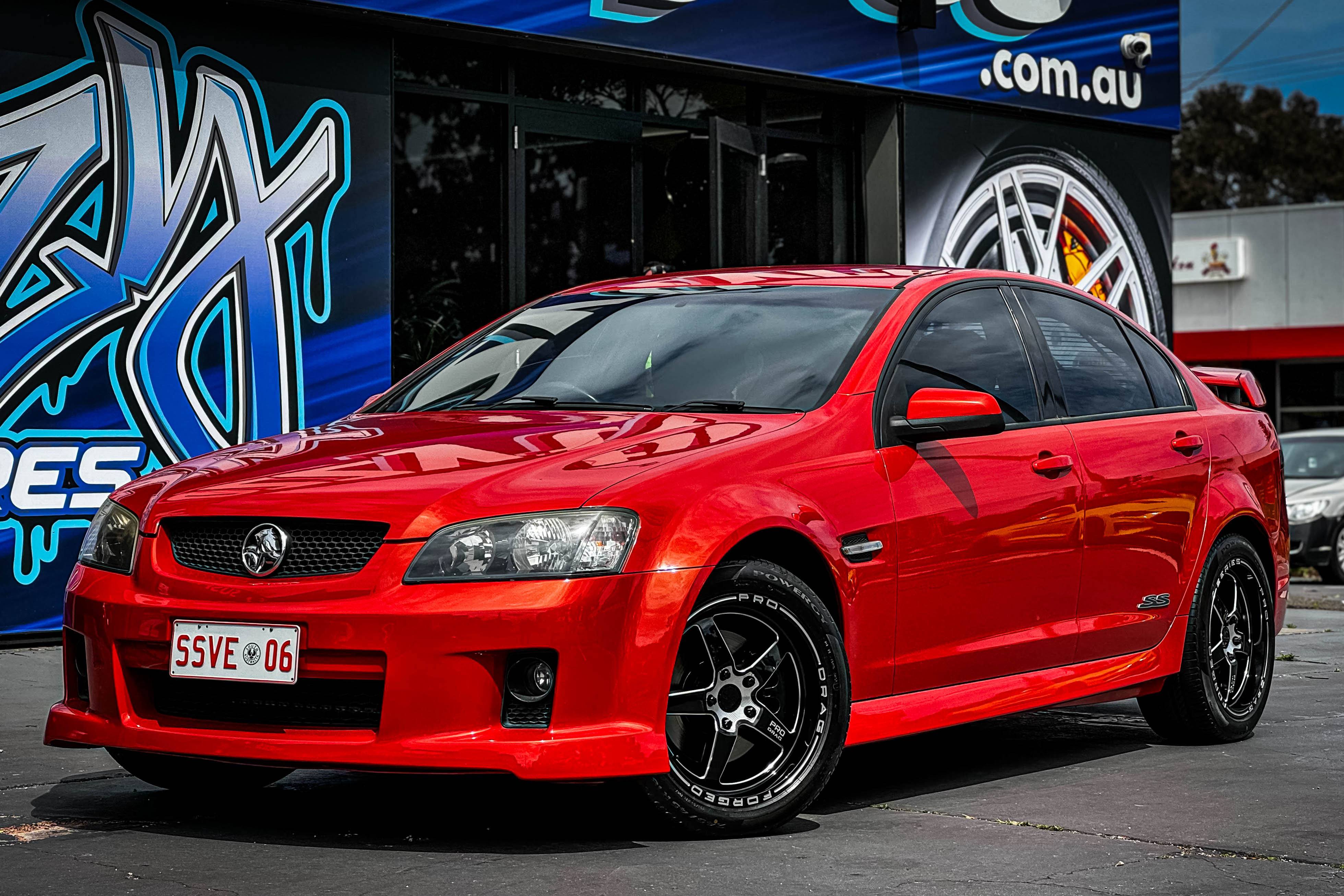 holden commodore pro drag pd1 black lip wheel #17471