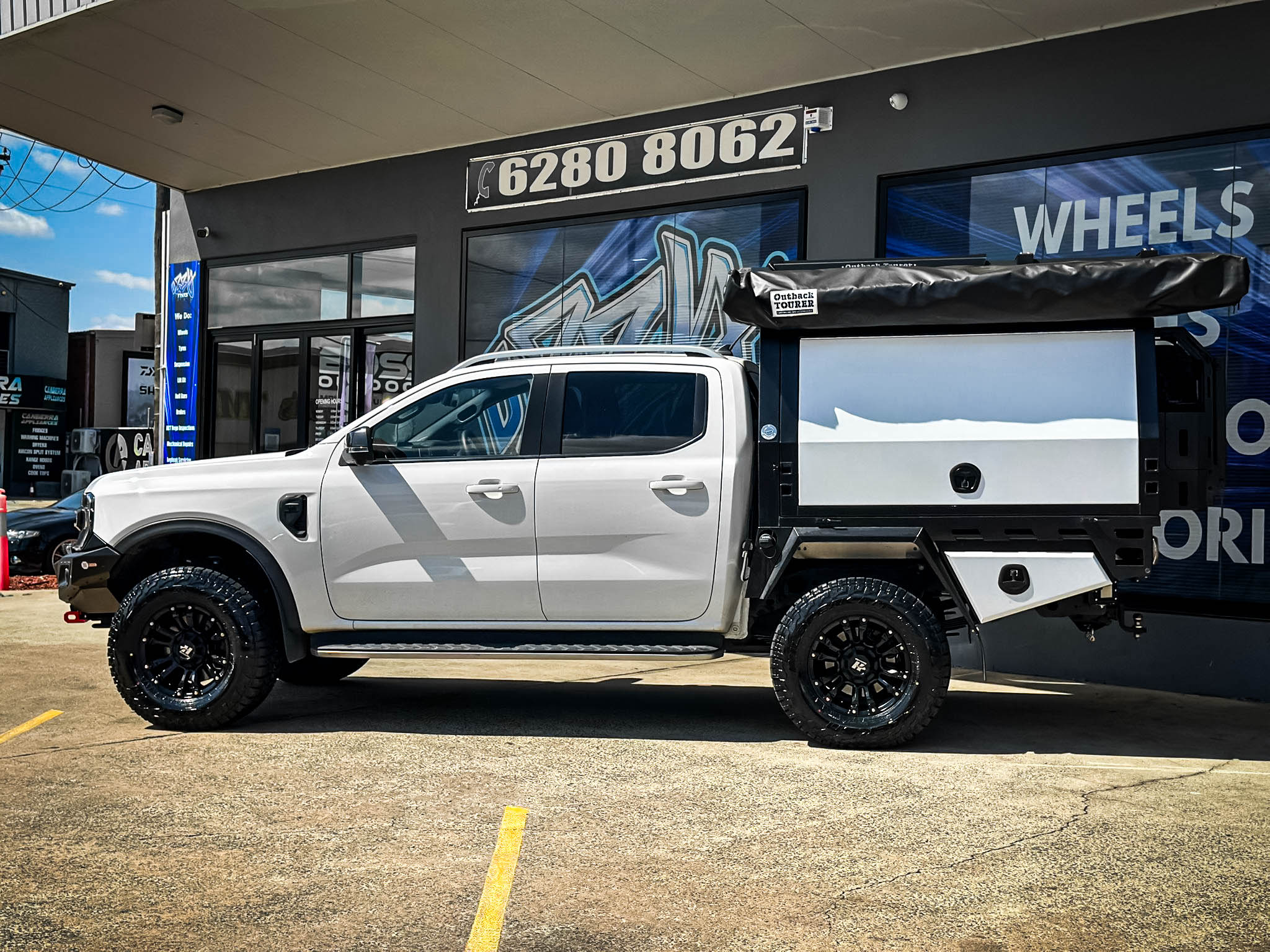 ford ranger hussla ambush matte black wheel #17497