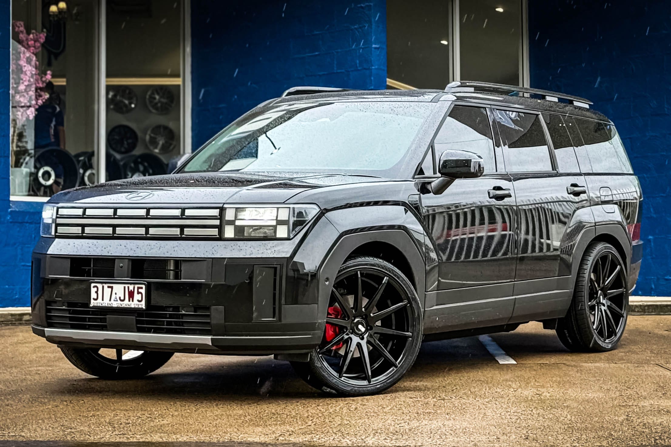 hyundai santa fe xo sydney gloss black wheel #17505