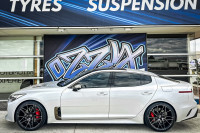 kia stinger hussla jacques gloss black dark tint wheel #17540