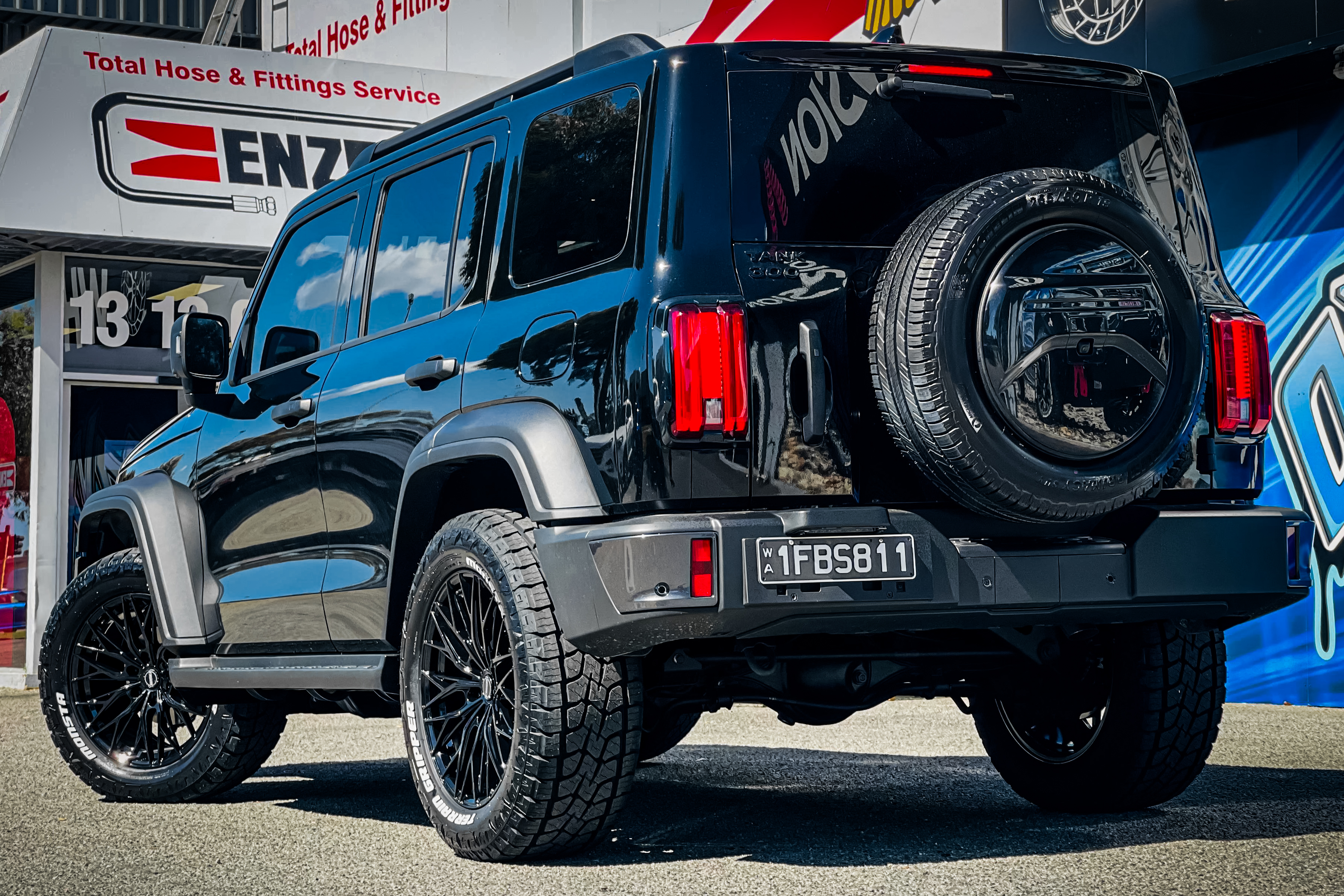 great wall tank 300 hussla wolverine full gloss black wheel #17556